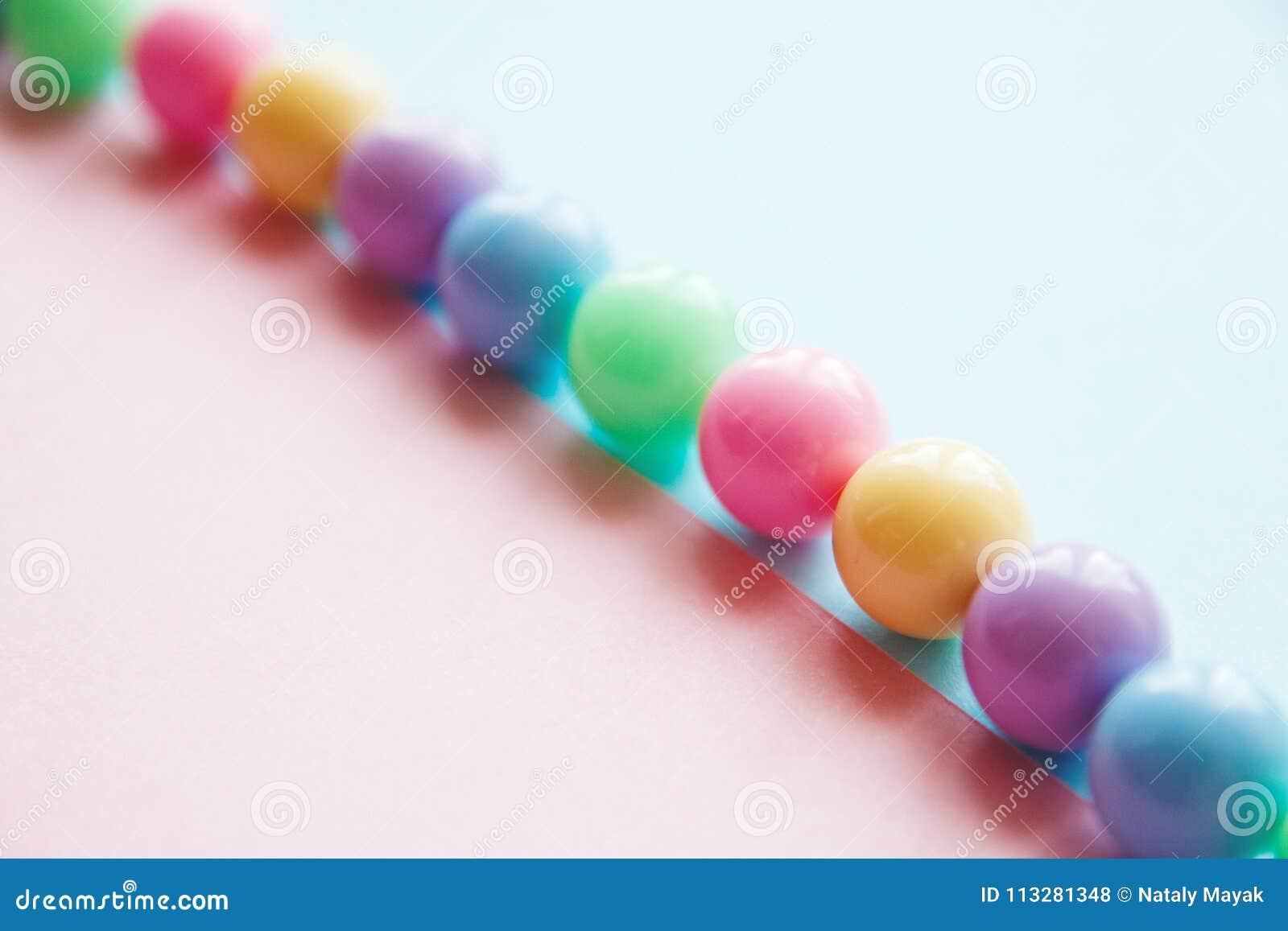 Bright Gently Spring Multi-colored Beads Stock Photo - Image of paper ...