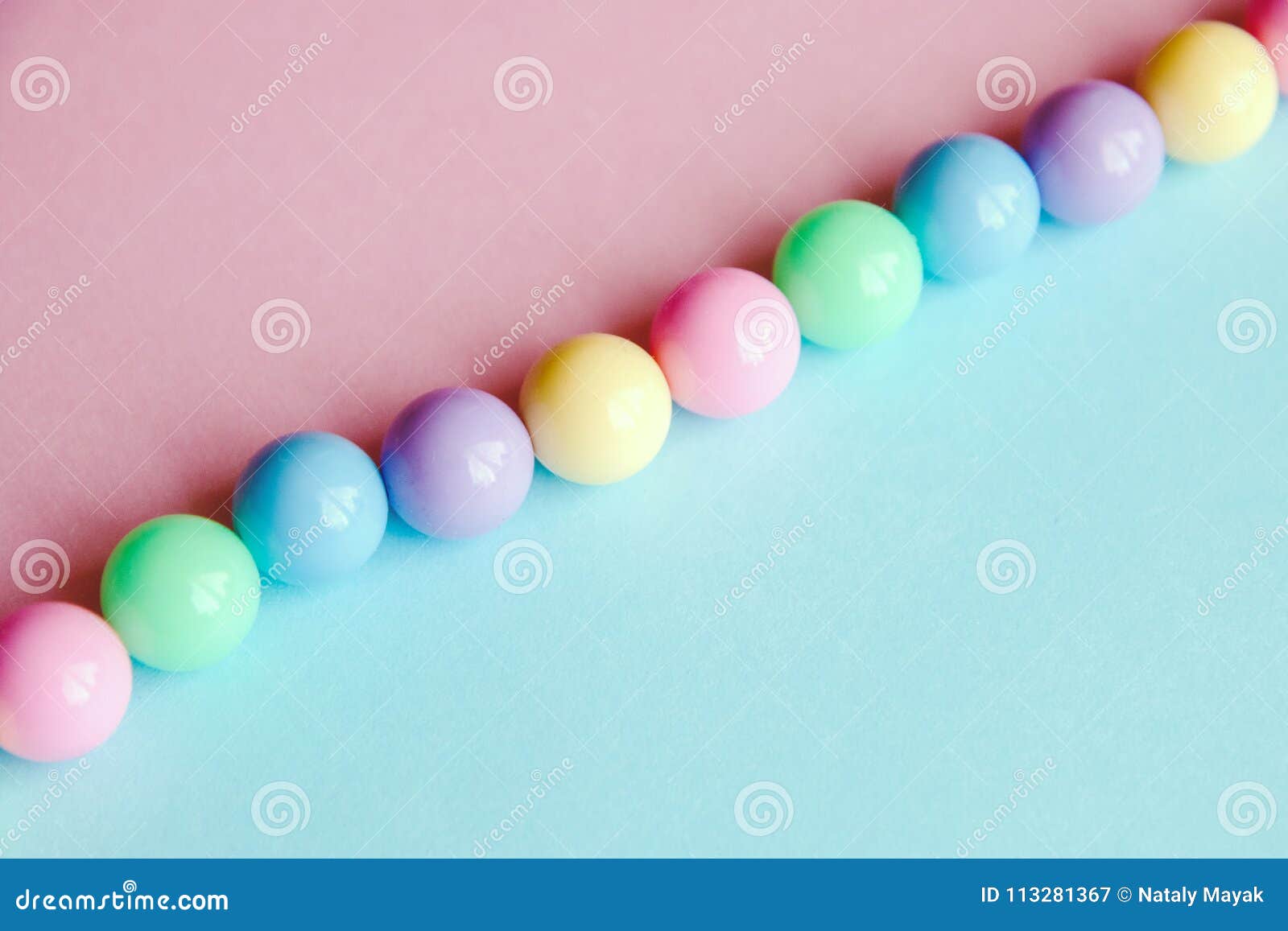 Bright Gently Spring Multi-colored Beads Stock Image - Image of paint ...