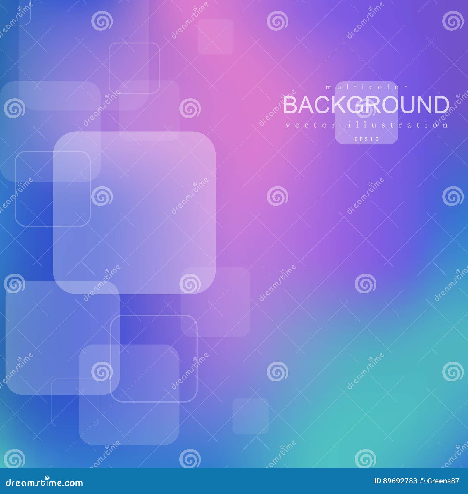Bright Geometric Abstract Background with Square Shapes. Stock Vector ...