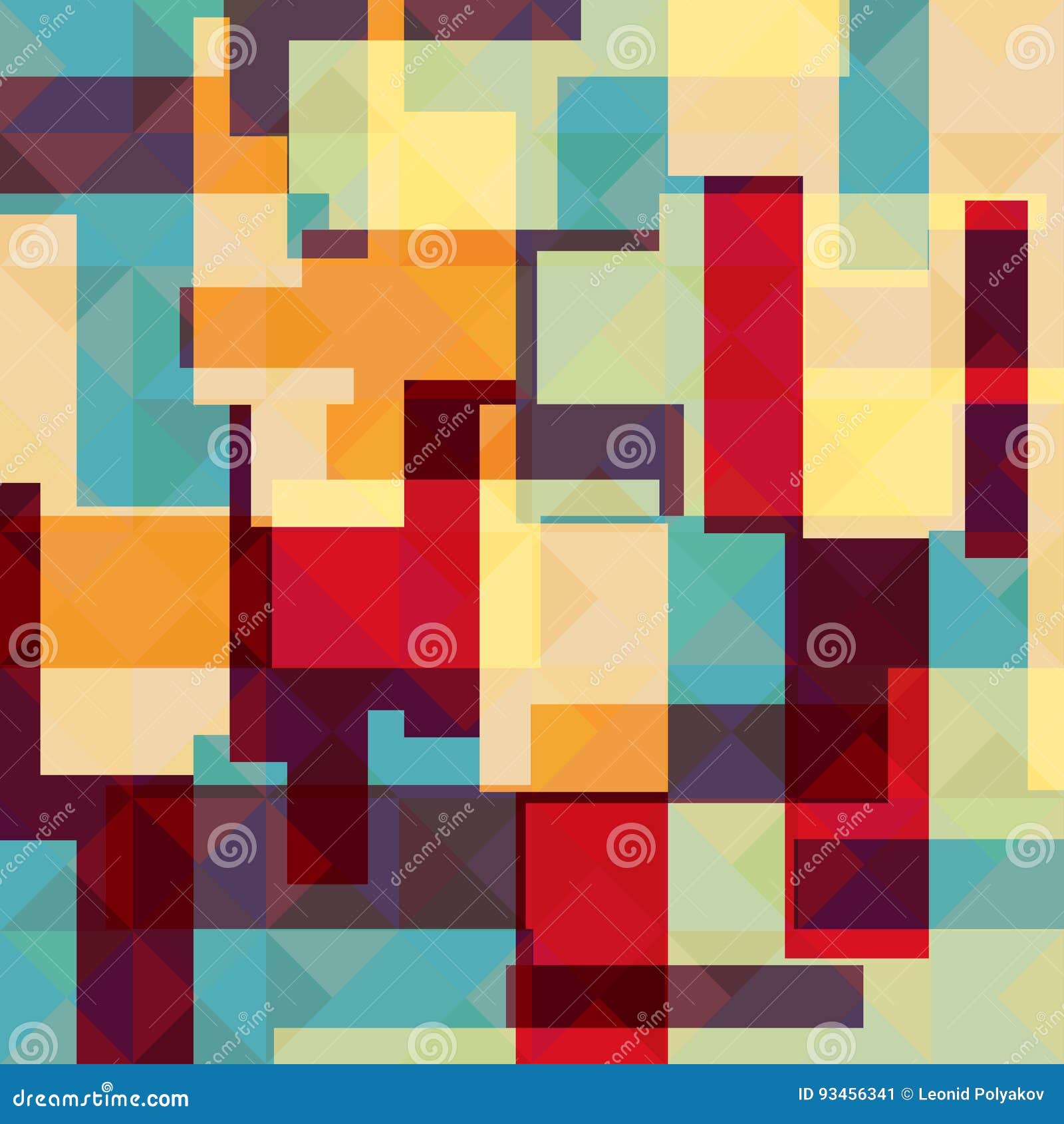 Bright Geometric Abstract Color Pattern Stock Vector - Illustration of ...