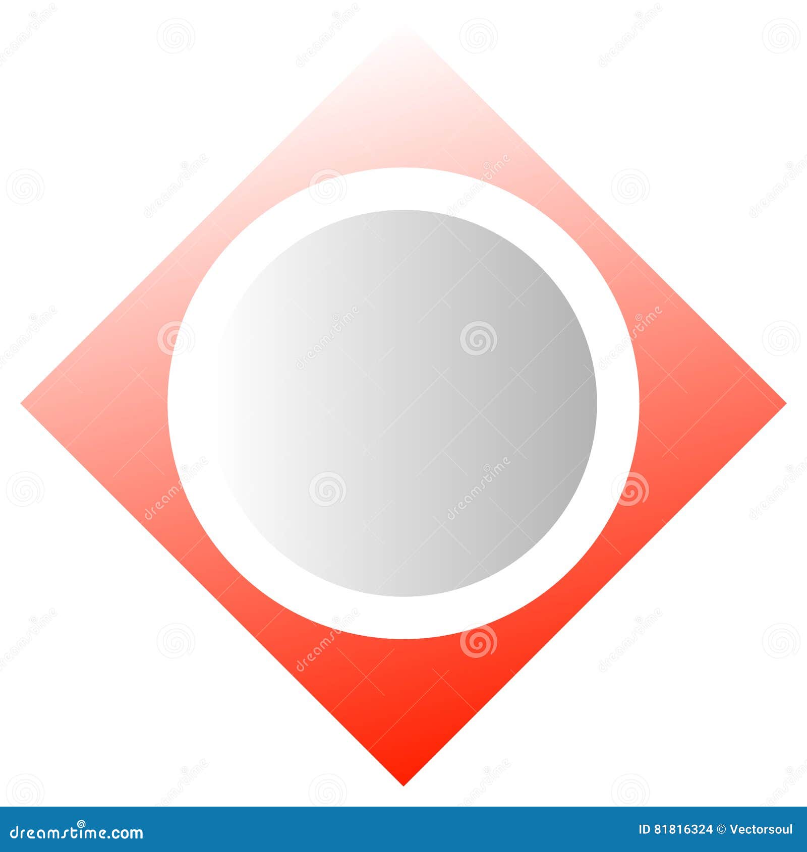 Bright Geometric Logo or Icon with Square and Circle Stock Vector ...