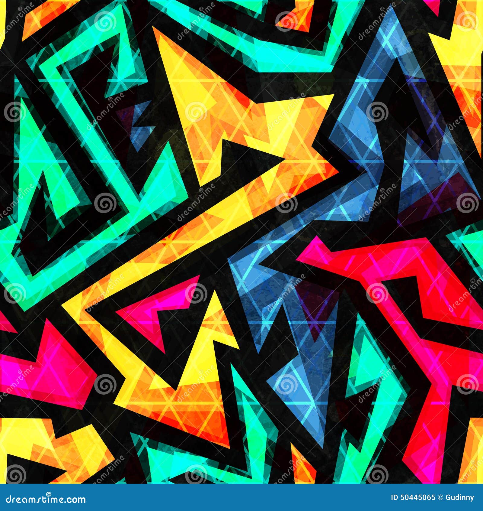 Bright Geometric Seamless Pattern Stock Vector - Illustration of green ...