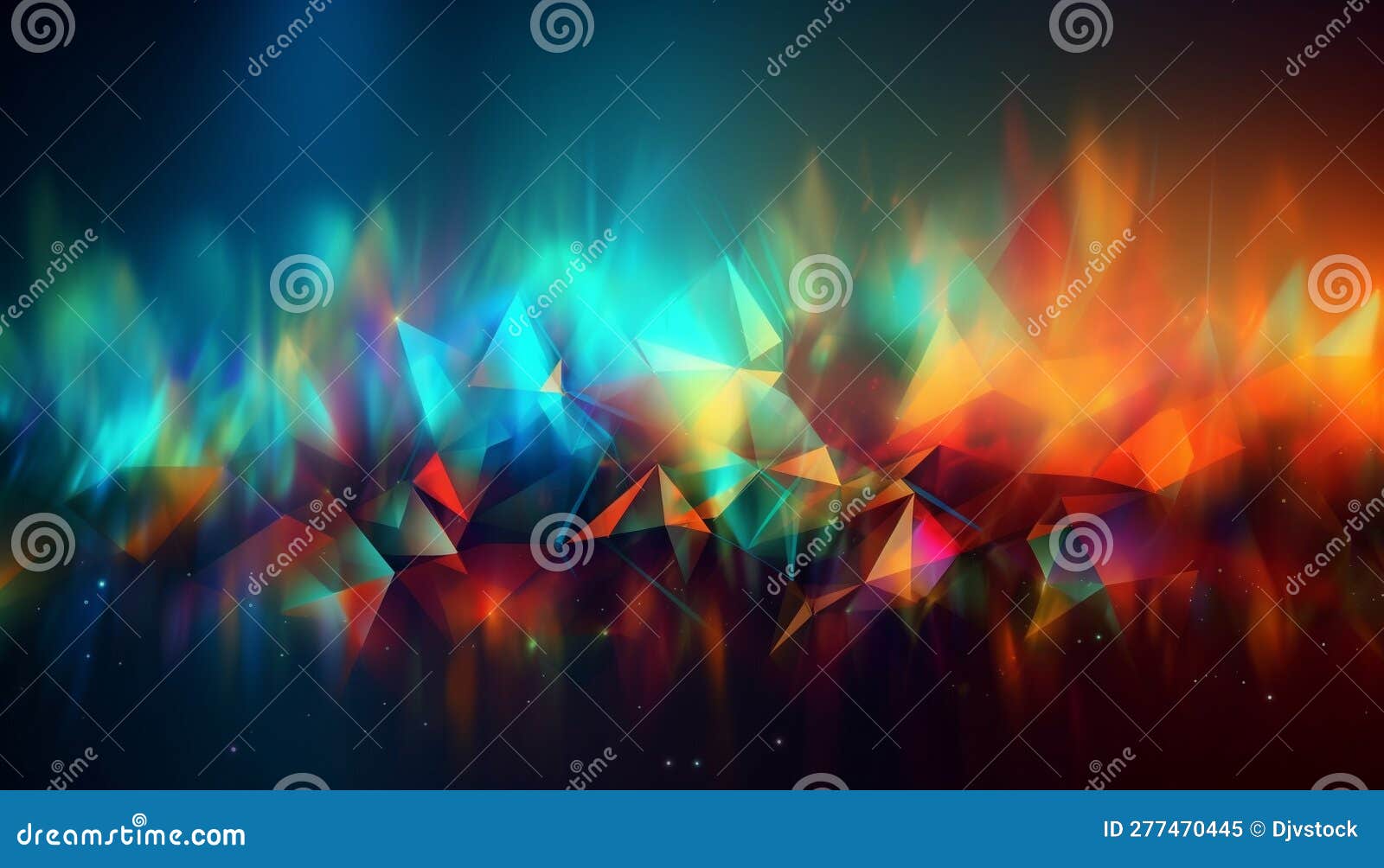 Bright Geometric Shapes Exploding in Vibrant Colors Generated by AI ...