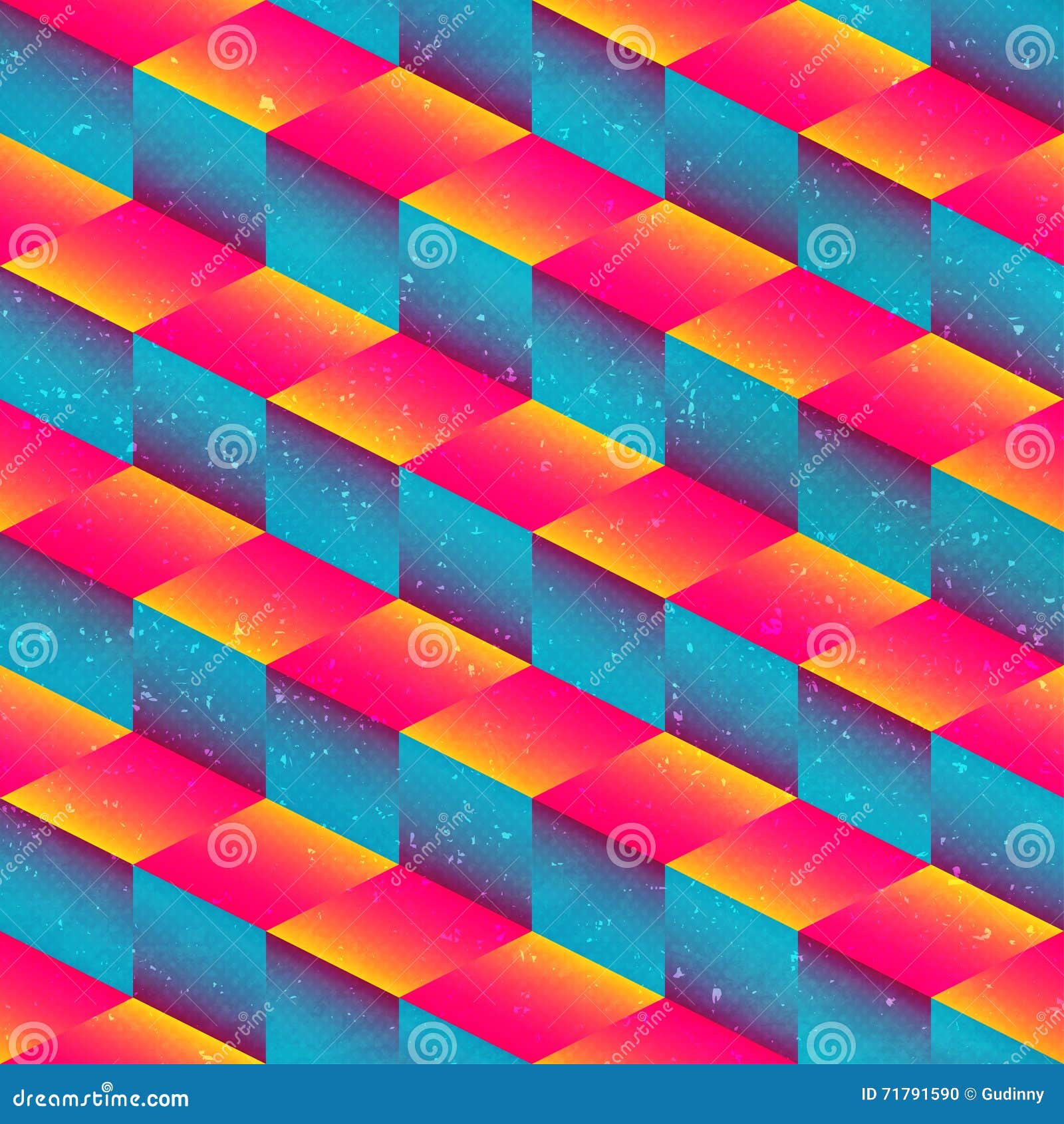 Bright Geometric Squares Seamless Pattern Stock Vector - Illustration ...
