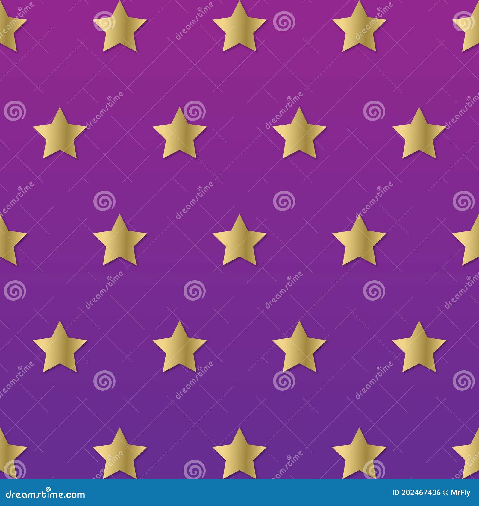 Bright Golden Star Seamless Pattern, Vector Illustration Stock Vector ...