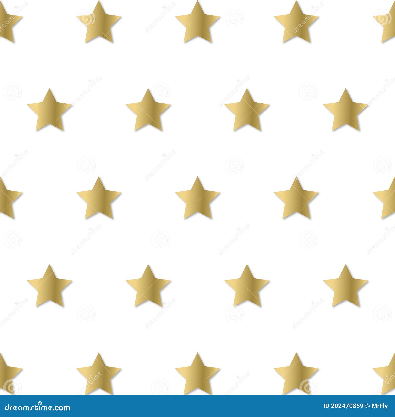 Bright Golden Star Seamless Pattern, Vector Illustration Stock Vector ...