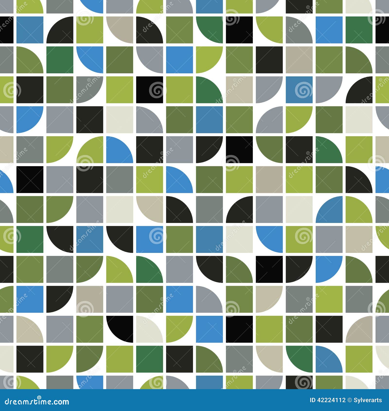 Bright Geometric Vector Background, Squared Abstract Seamless Pa Stock ...