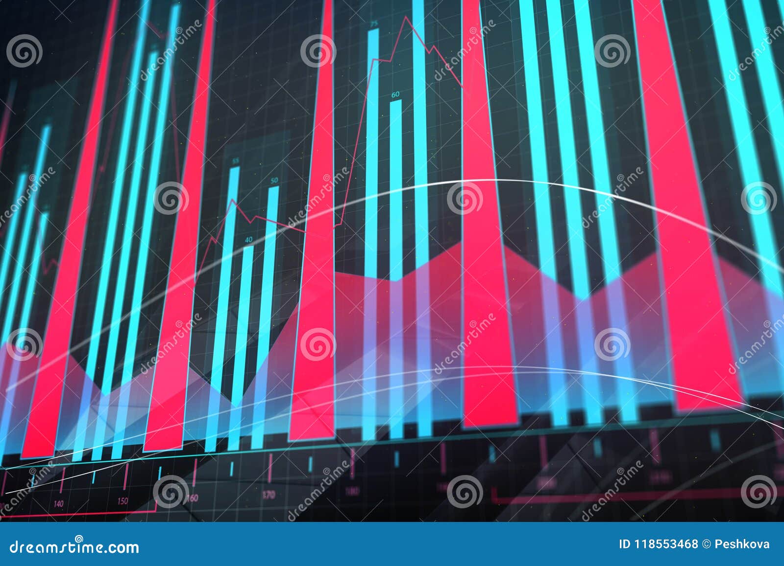 Bright Blue Forex Background Stock Illustration - Illustration of ...