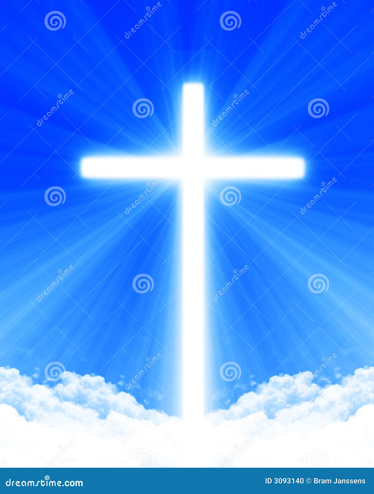 Bright glowing cross stock illustration. Illustration of suffering ...