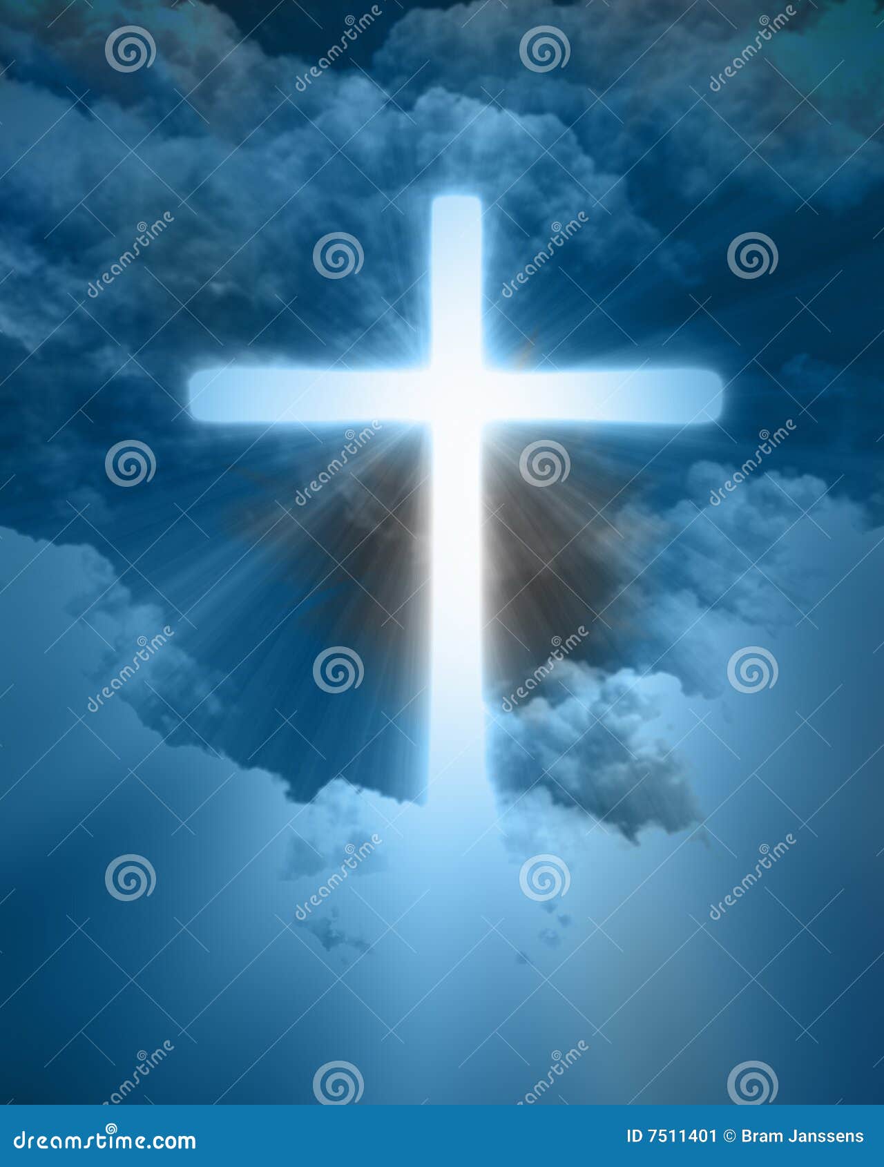 Bright glowing cross stock illustration. Illustration of shine - 7511401