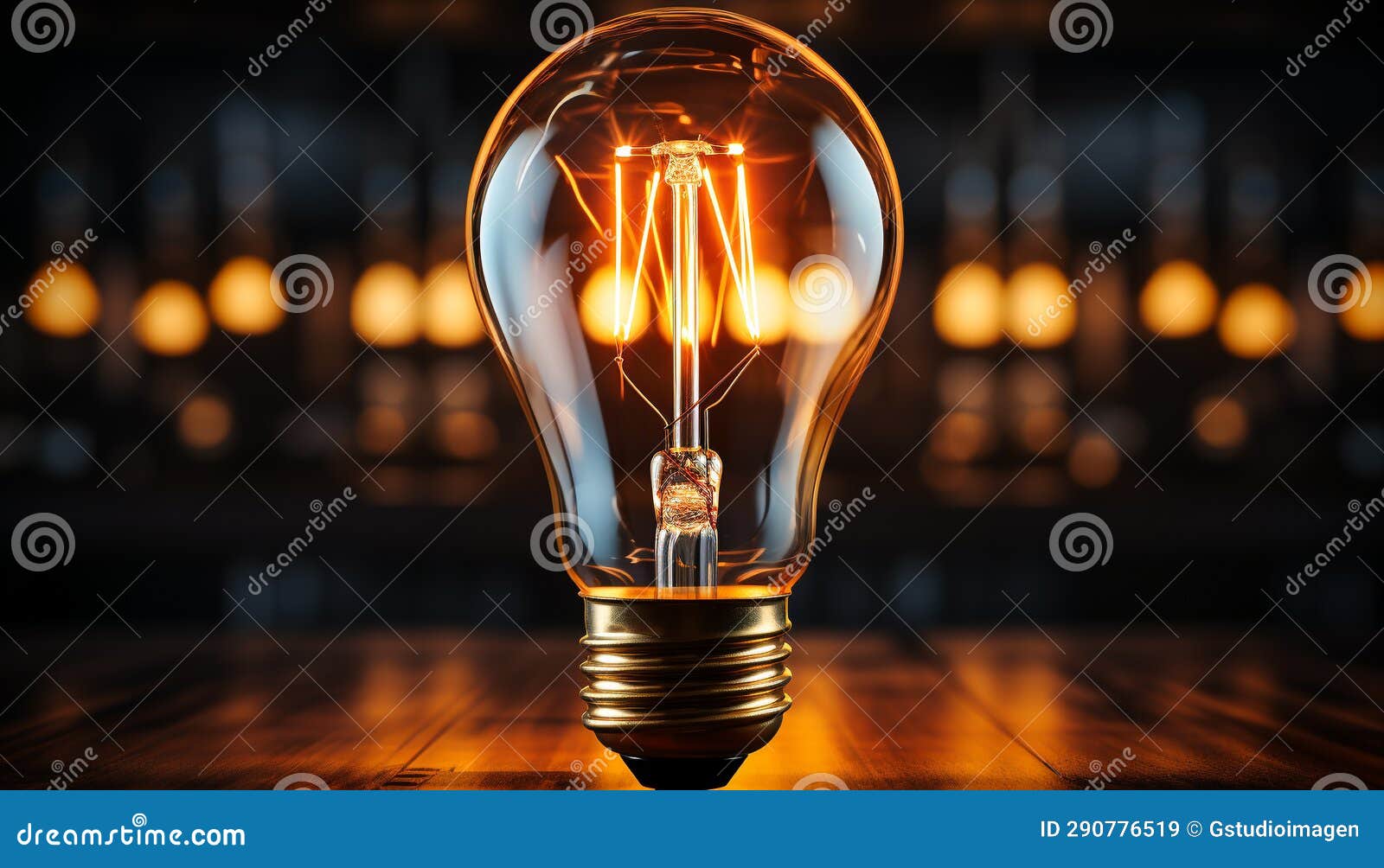 Bright Glowing Light Bulb Illuminates Ideas and Sparks Innovation ...