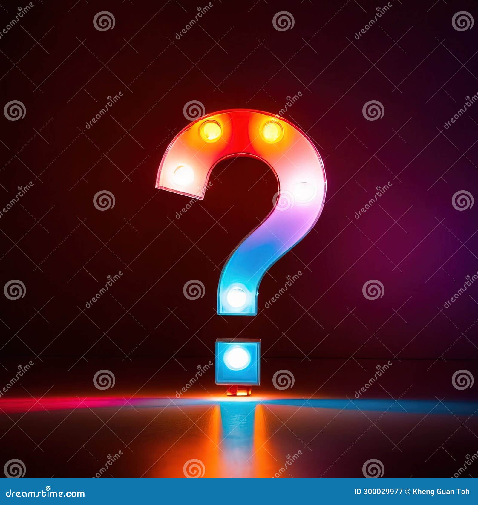 Bright Glowing Light Symbol of Question Mark, Showing Interrogation and ...