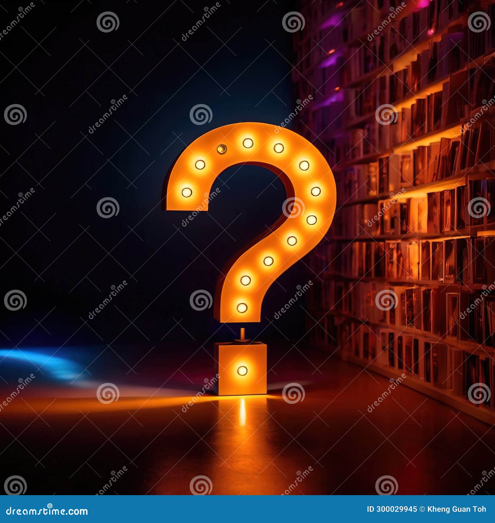 Bright Glowing Light Symbol of Question Mark, Showing Interrogation and ...