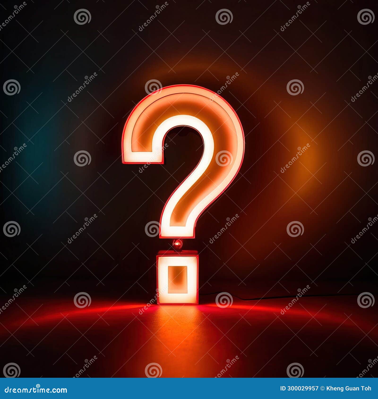 Bright Glowing Light Symbol of Question Mark, Showing Interrogation and ...