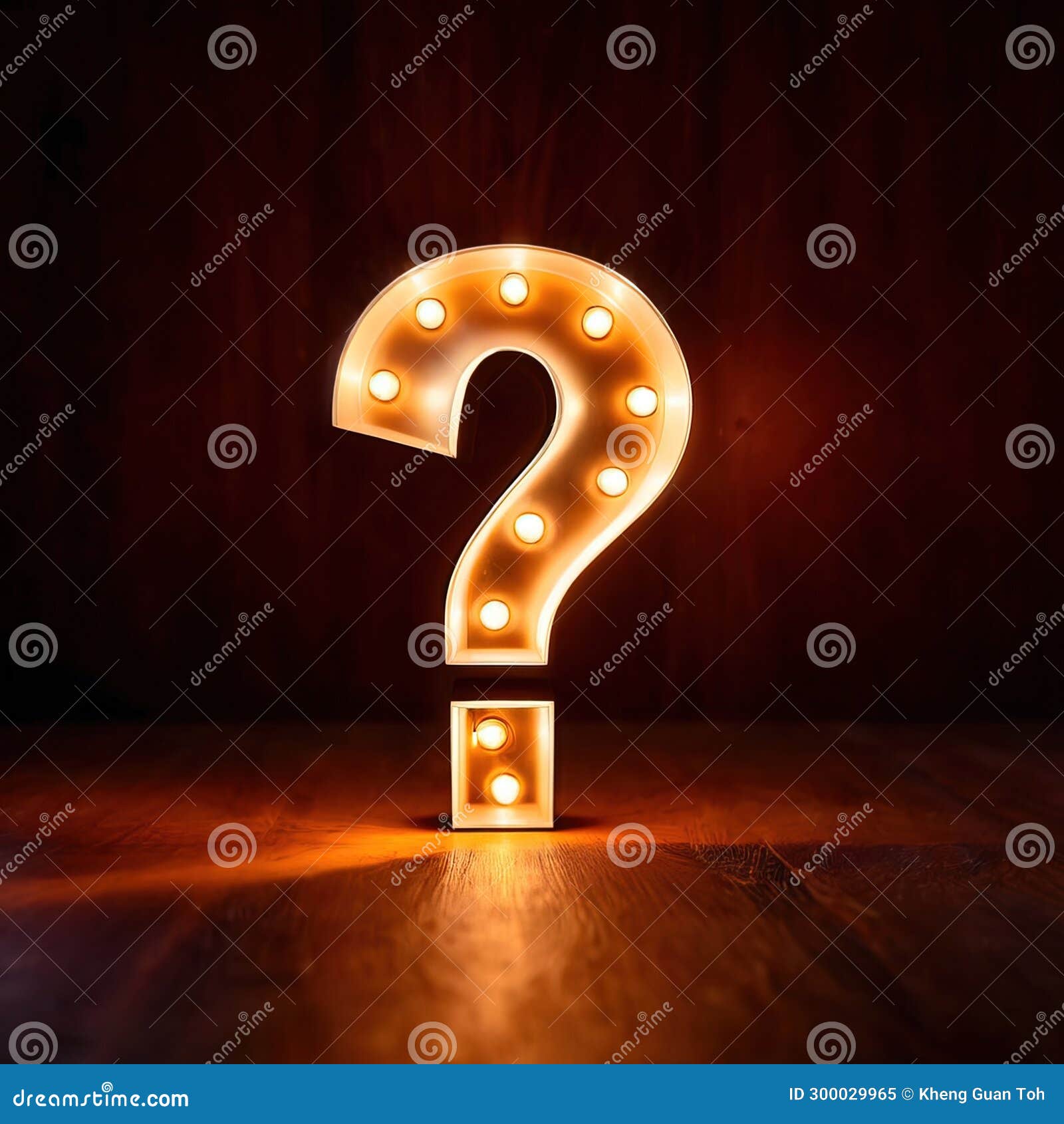 Bright Glowing Light Symbol of Question Mark, Showing Interrogation and ...