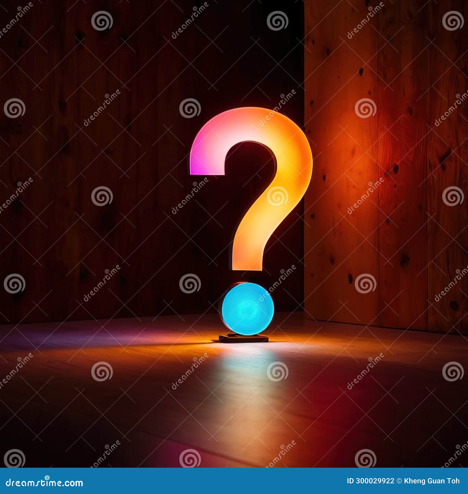 Bright Glowing Light Symbol of Question Mark, Showing Interrogation and ...