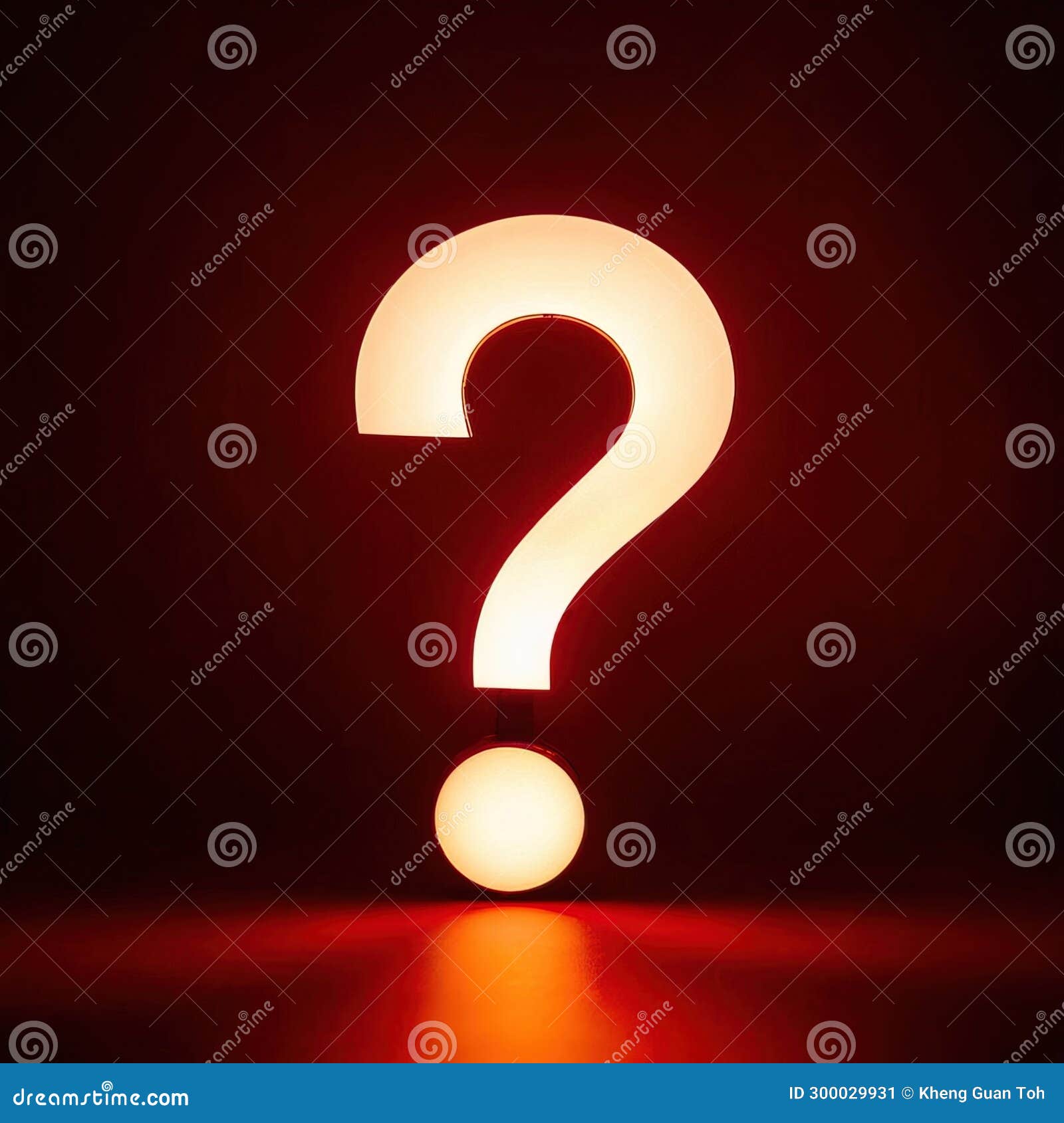 Bright Glowing Light Symbol of Question Mark, Showing Interrogation and ...