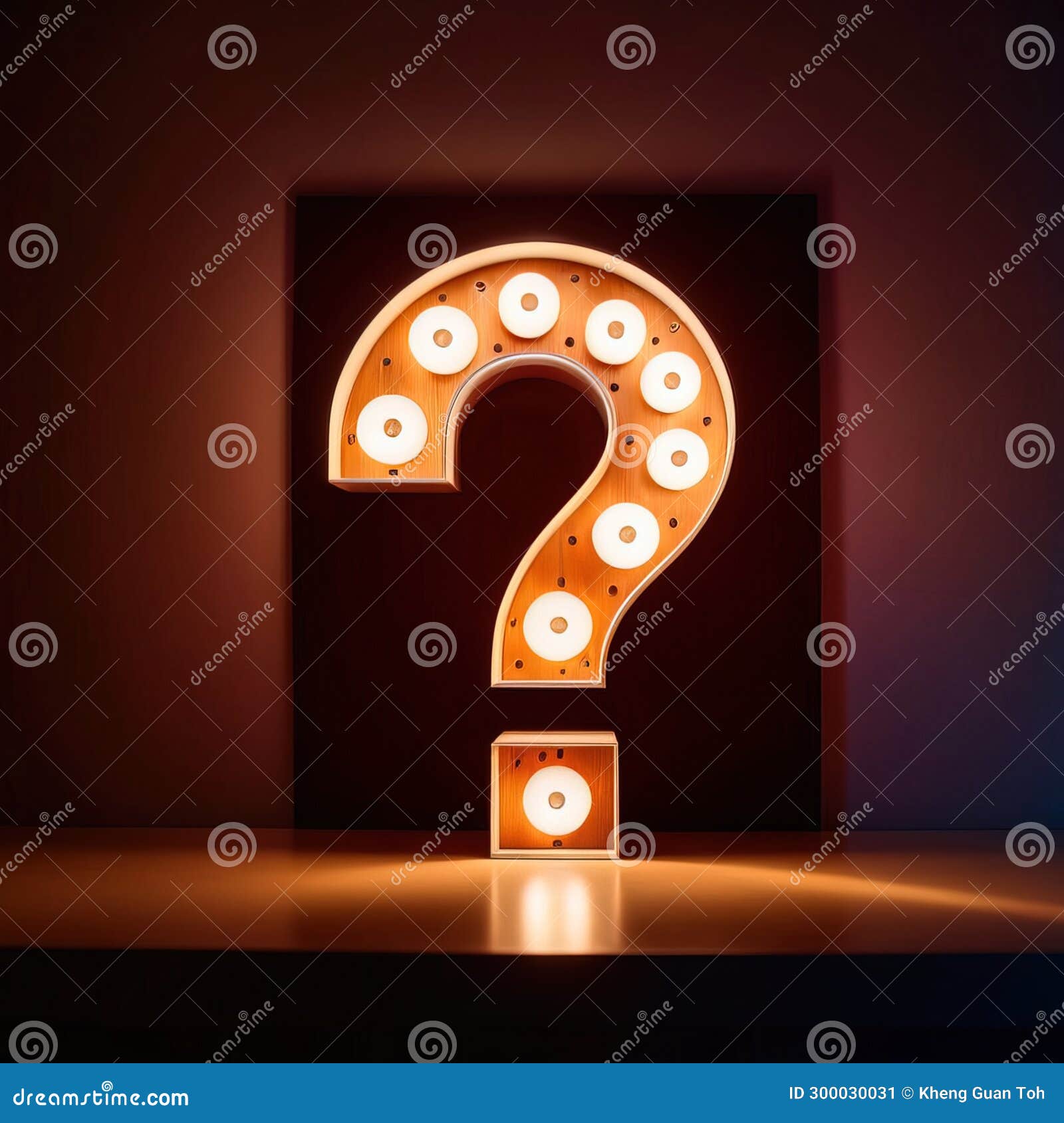 Bright Glowing Light Symbol of Question Mark, Showing Interrogation and ...