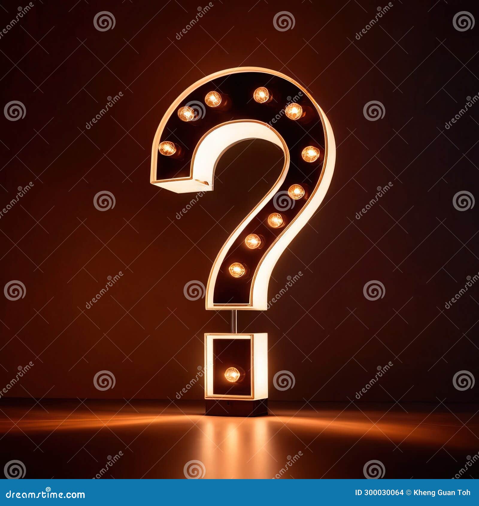 Bright Glowing Light Symbol of Question Mark, Showing Interrogation and ...
