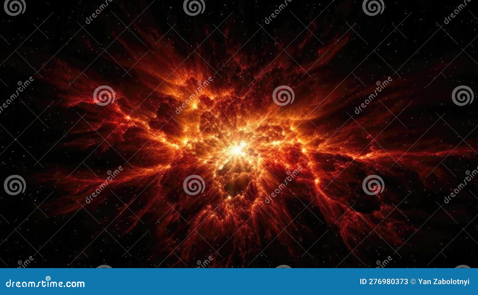 A Bright Glowing Supernova. Generative AI Stock Illustration ...