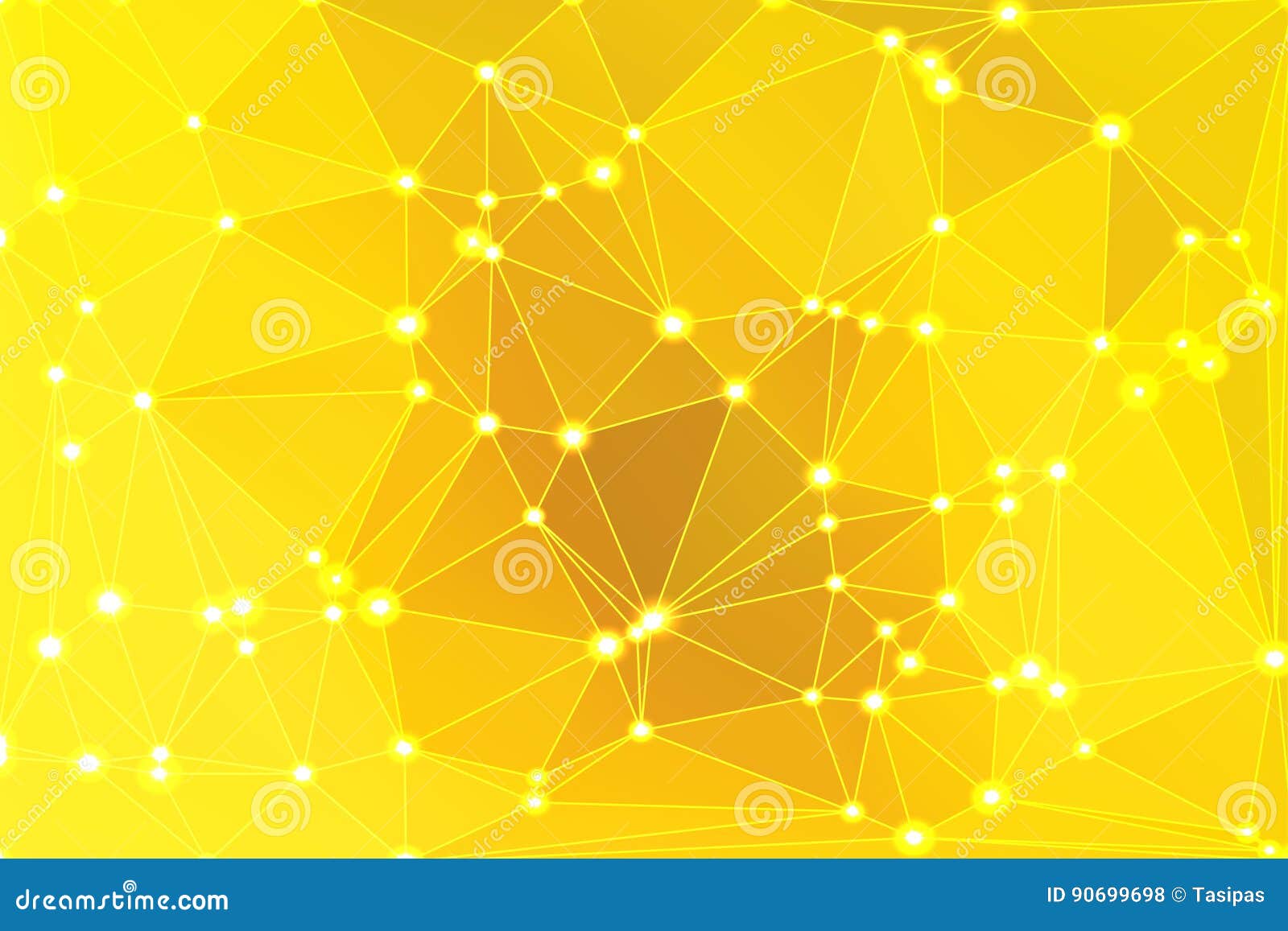 Bright Golden Yellow Geometric Background with Mesh and Lights Stock ...