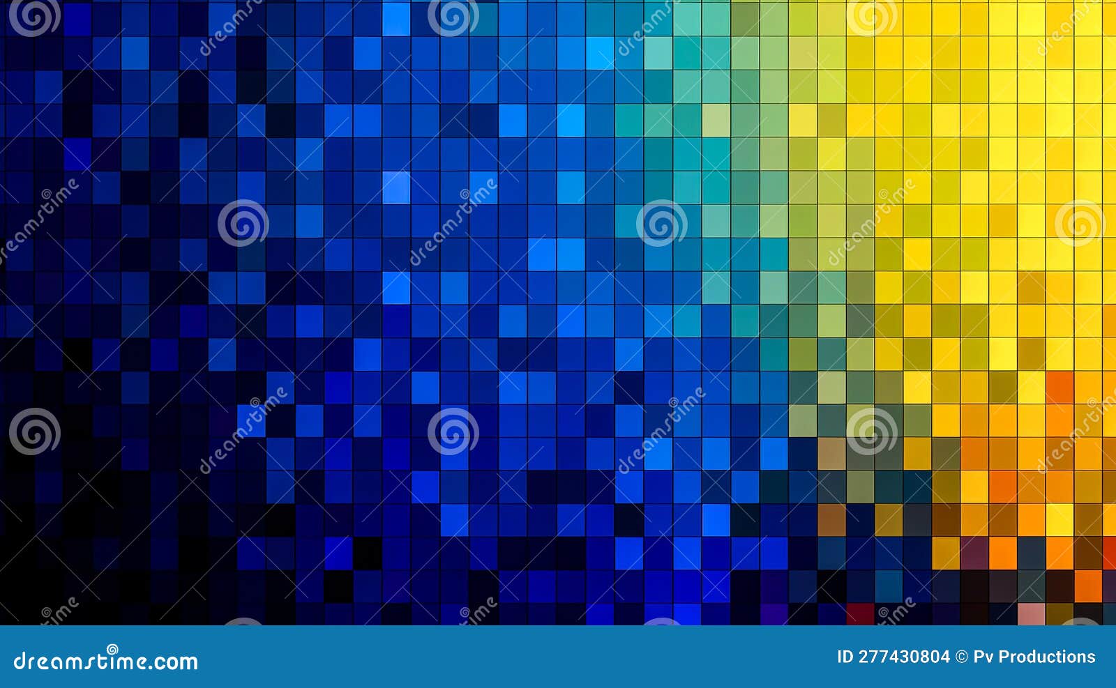Bright Gradient Background, Blue Color Turning into Yellow, Generative ...