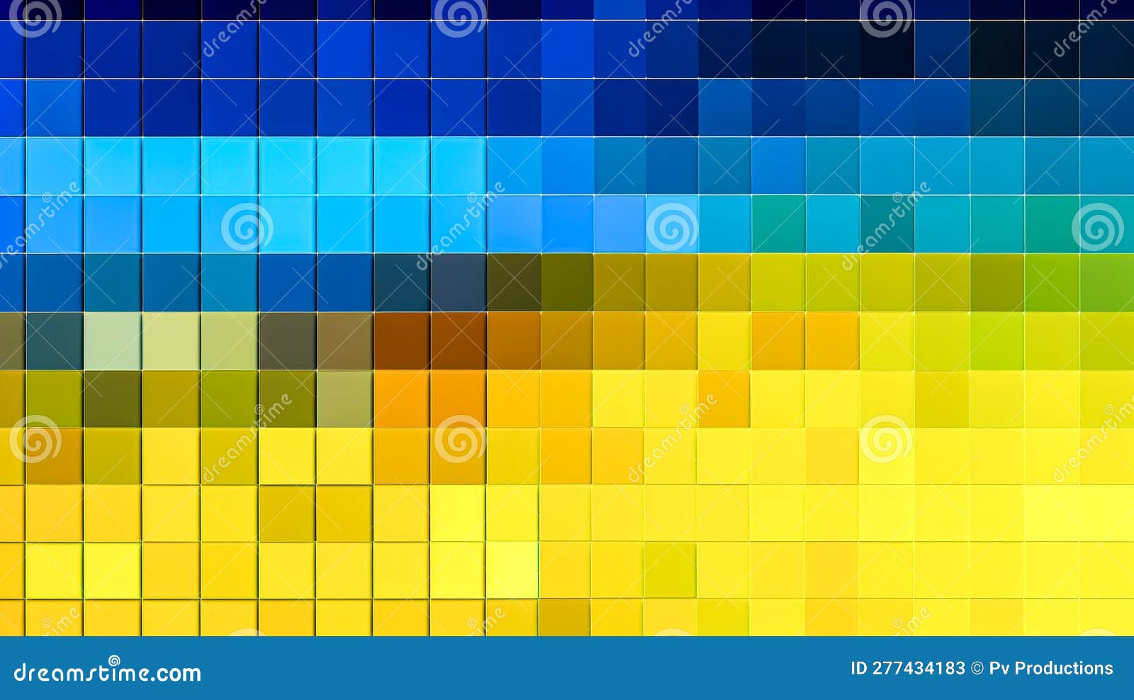 Bright Gradient Background, Blue Color Turning into Yellow, Generative ...