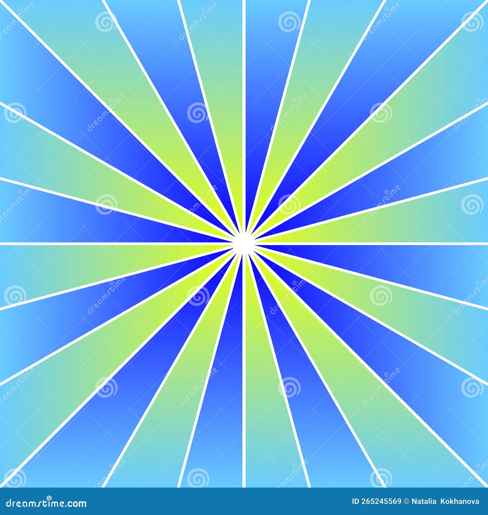 Bright Gradient Blue and Yellow Rays Converging in the Center. Vector ...