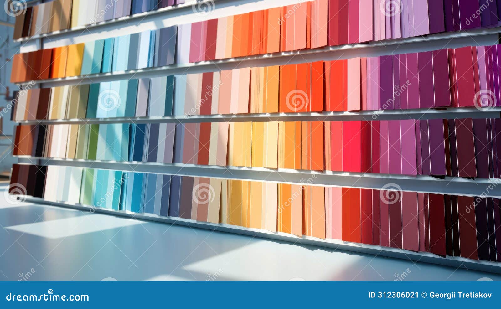 Wall of Color Swatches in Gradient Order Stock Illustration ...
