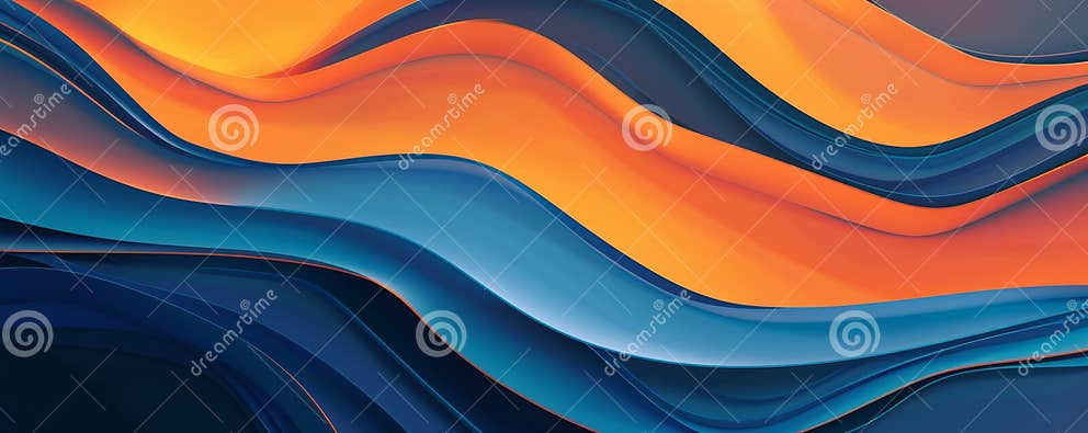 A Bright Gradient Wave Pattern Featuring Smooth, Undulating Curves ...