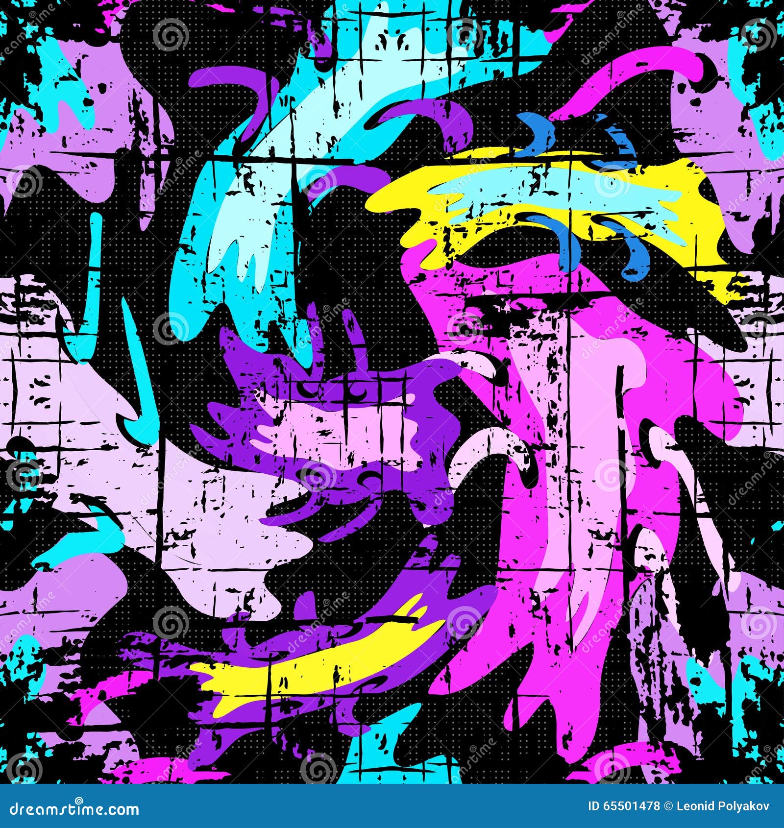 Bright Pop Art Graffiti Wall Textured Background Wallpaper Design ...
