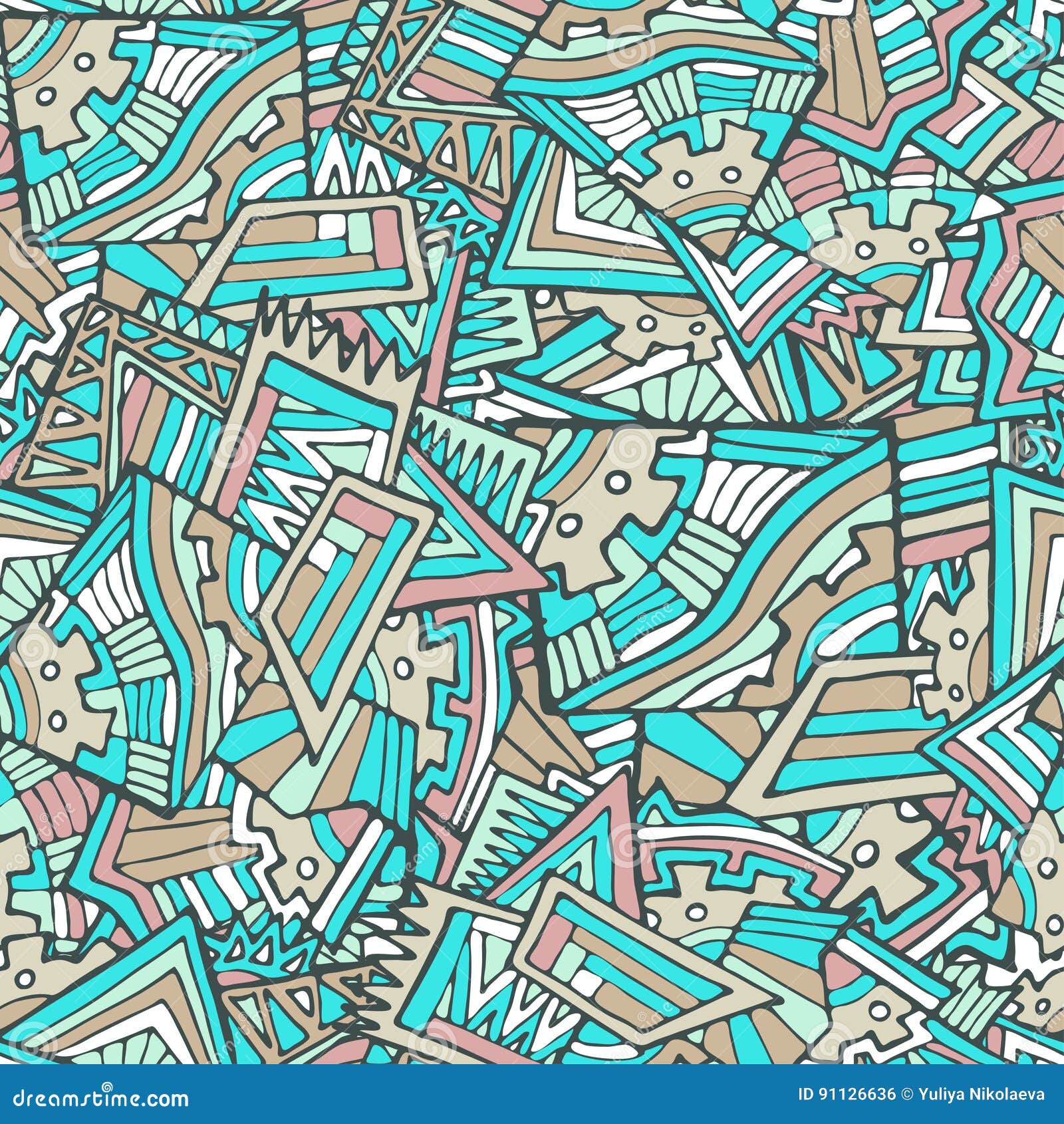 Bright Graffiti Seamless Pattern Stock Illustration - Illustration of ...
