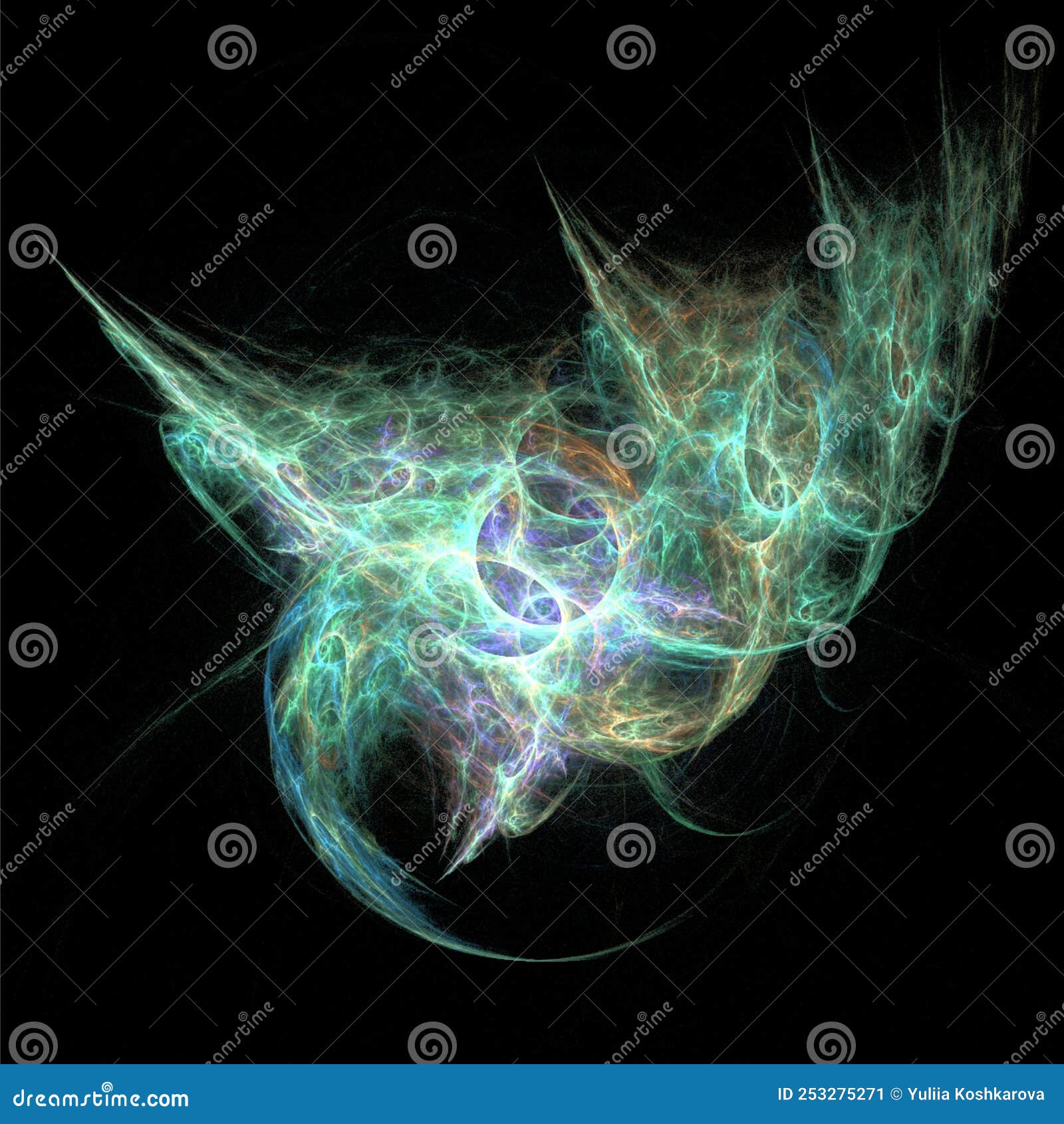 Bright Graphic Color Space Illustration, Star System Stock Vector ...