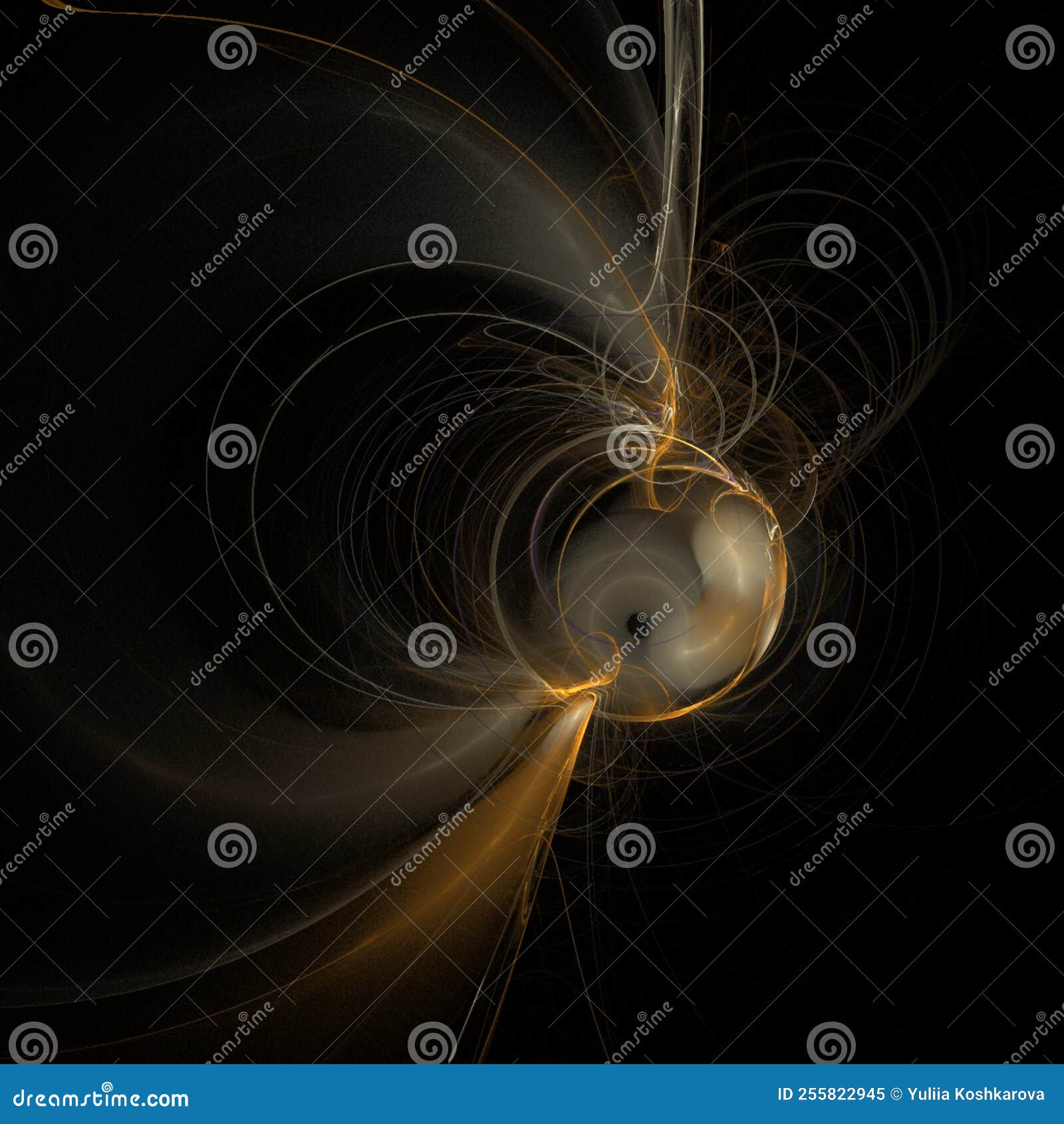 Bright Graphic Color Space Illustration, Star System, Rendering Stock ...