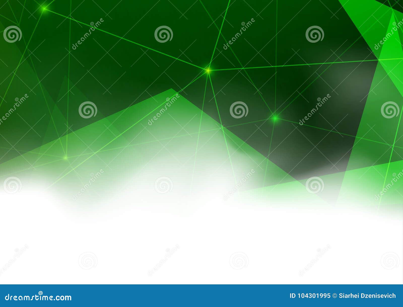 Bright Green Abstract Geometrical Connection Background Layout Stock ...