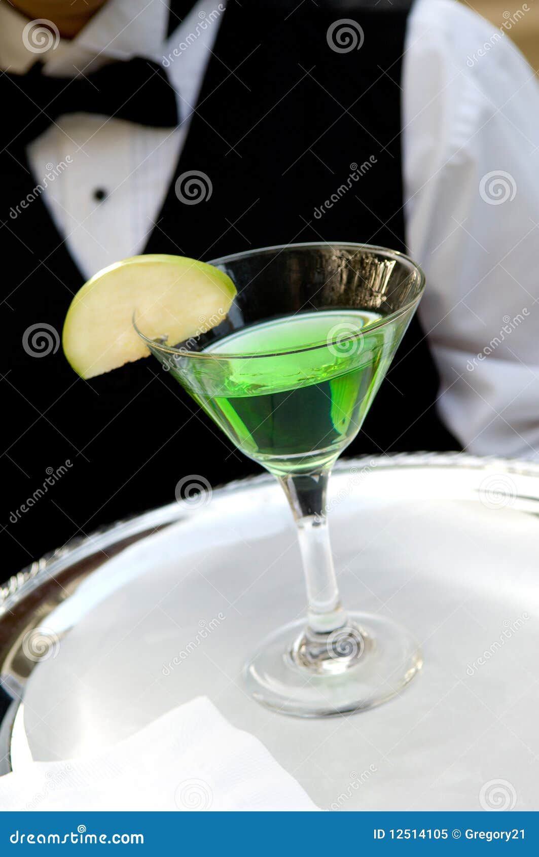Bright green apple martini stock image. Image of beautiful - 12514105