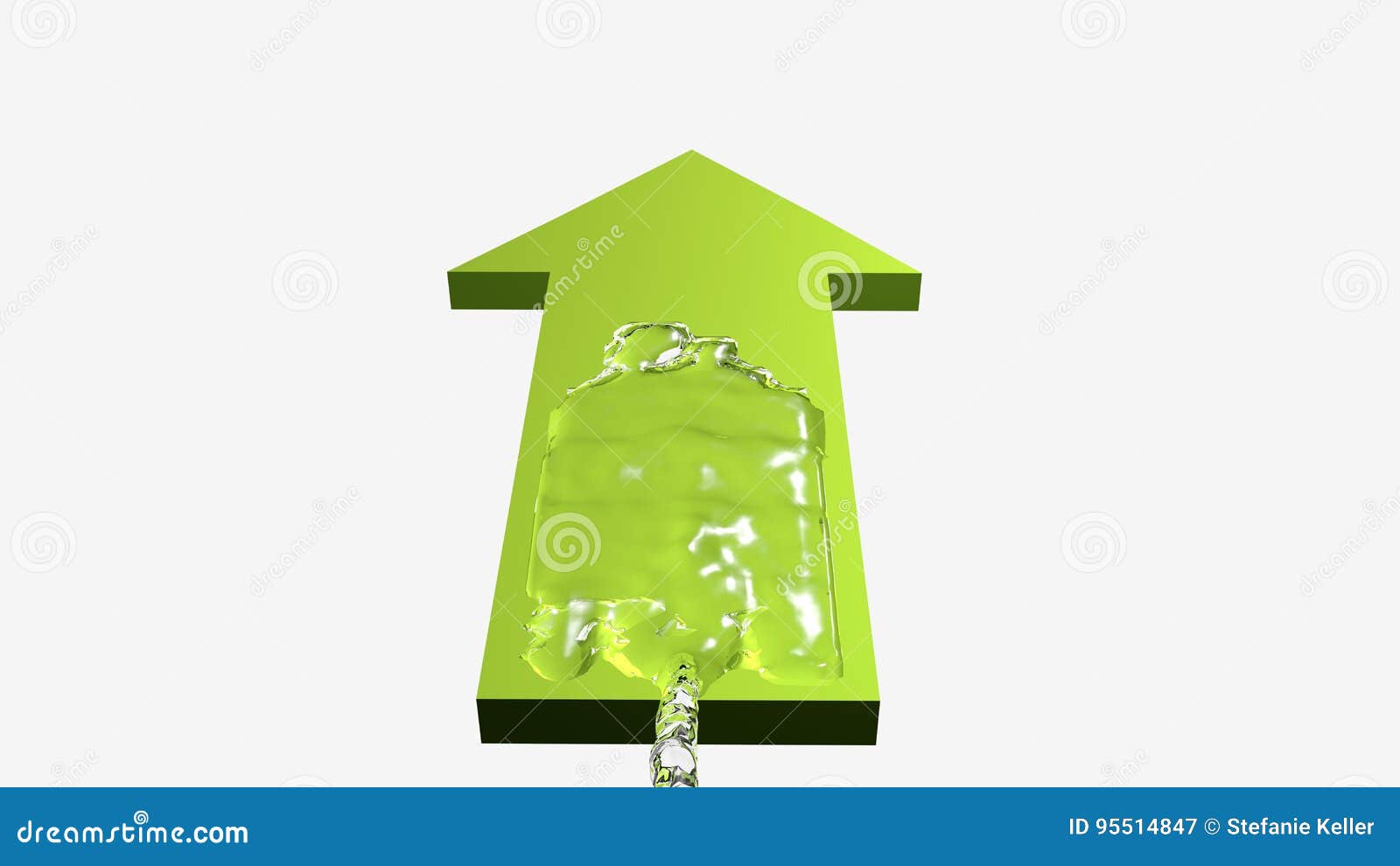 Bright Green Arrow with Water Stock Illustration - Illustration of ...