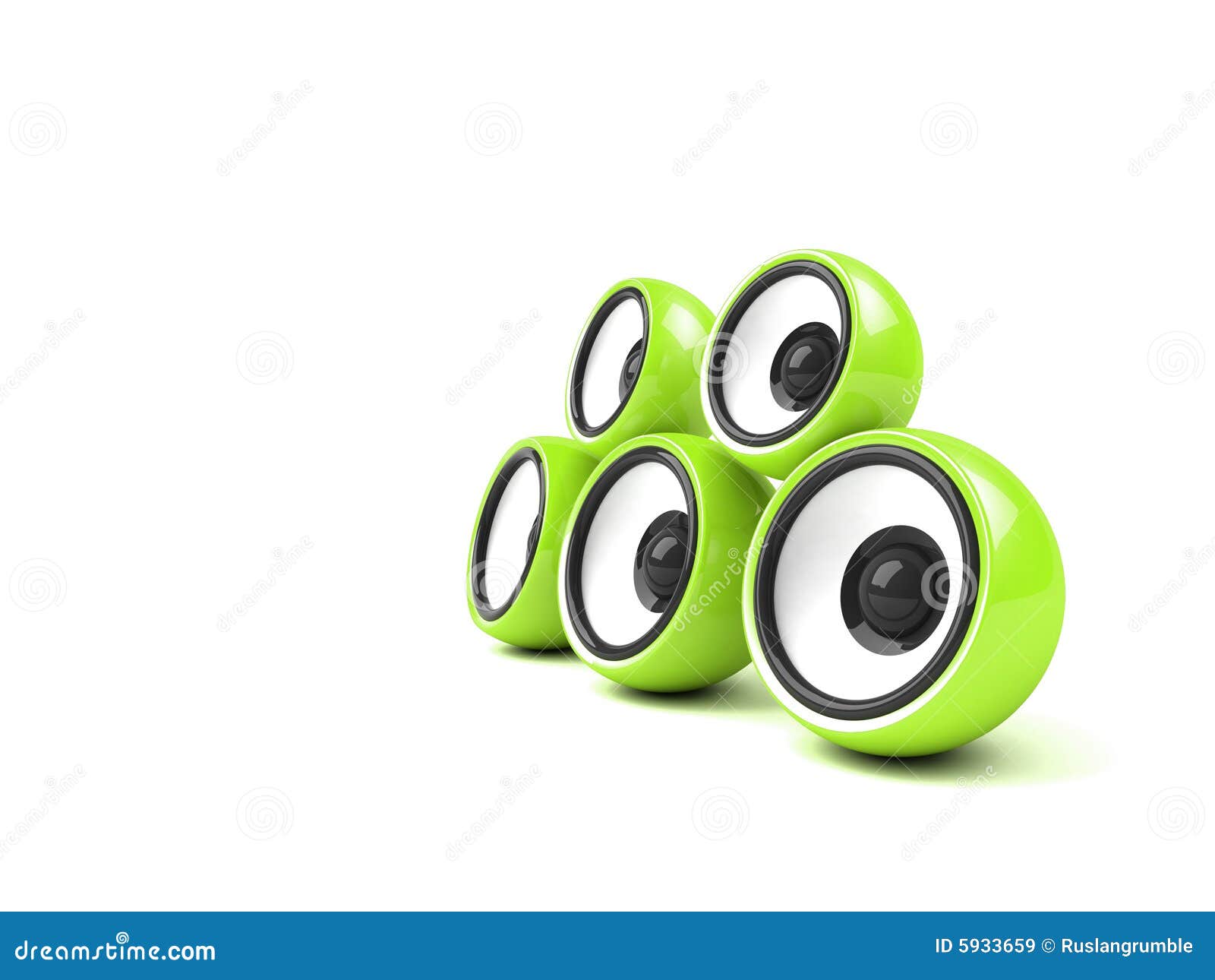 Bright green audio system stock illustration. Illustration of speaker ...