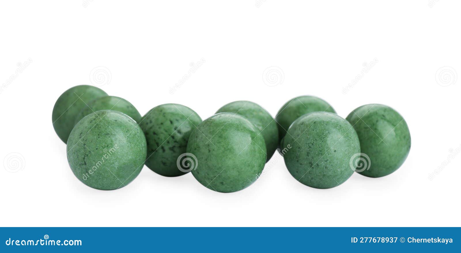 Bright Green Chewy Gumballs Isolated on White Stock Image - Image of ...