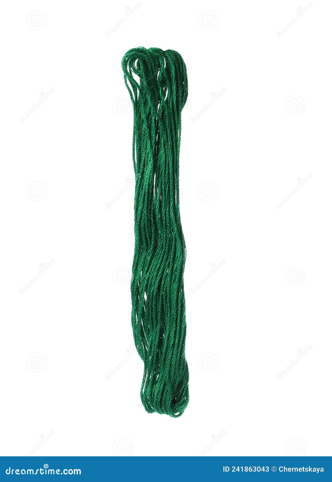 Bright Green Embroidery Thread on White Background Stock Image - Image ...