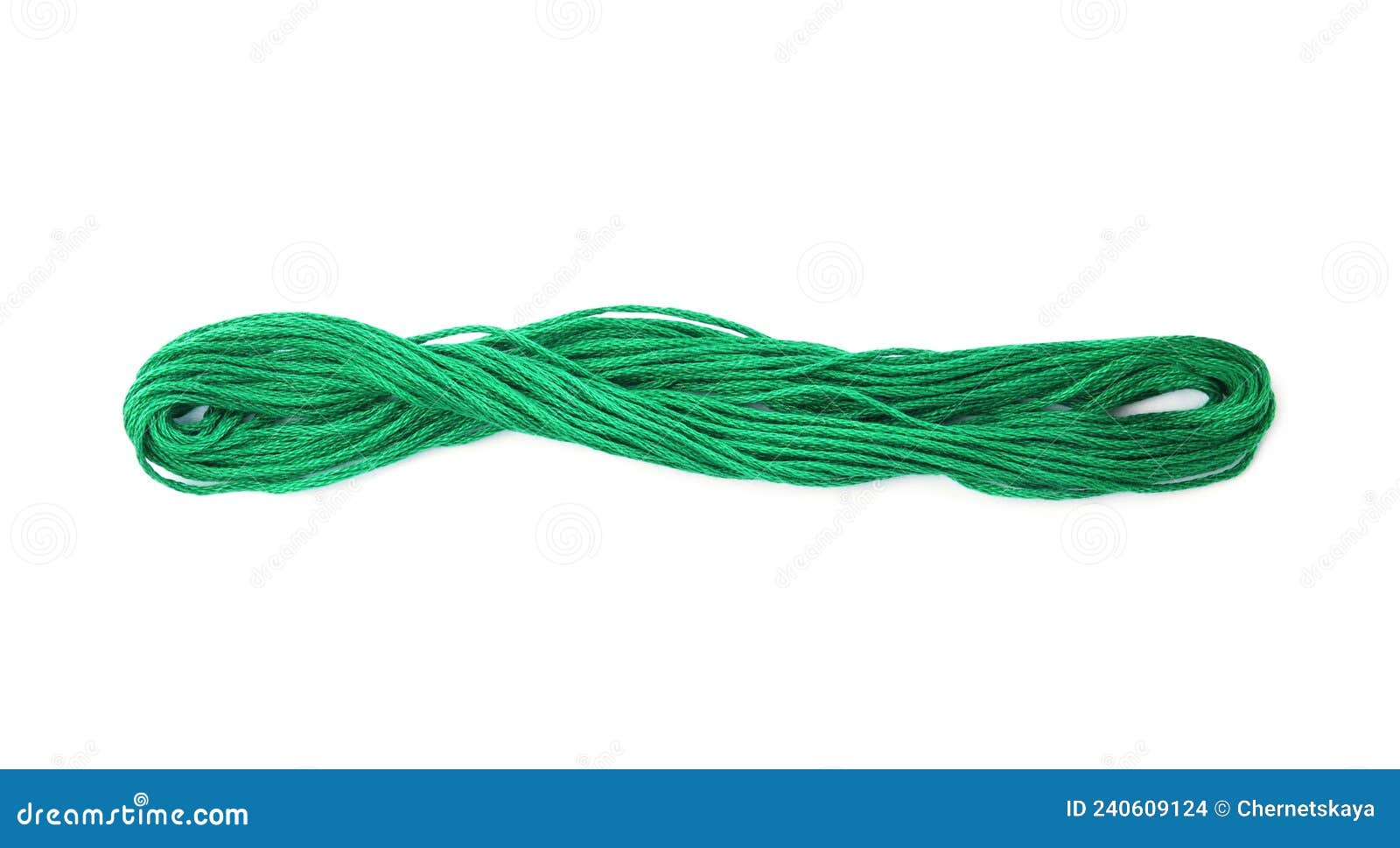 Bright Green Embroidery Thread on White Background Stock Photo - Image ...