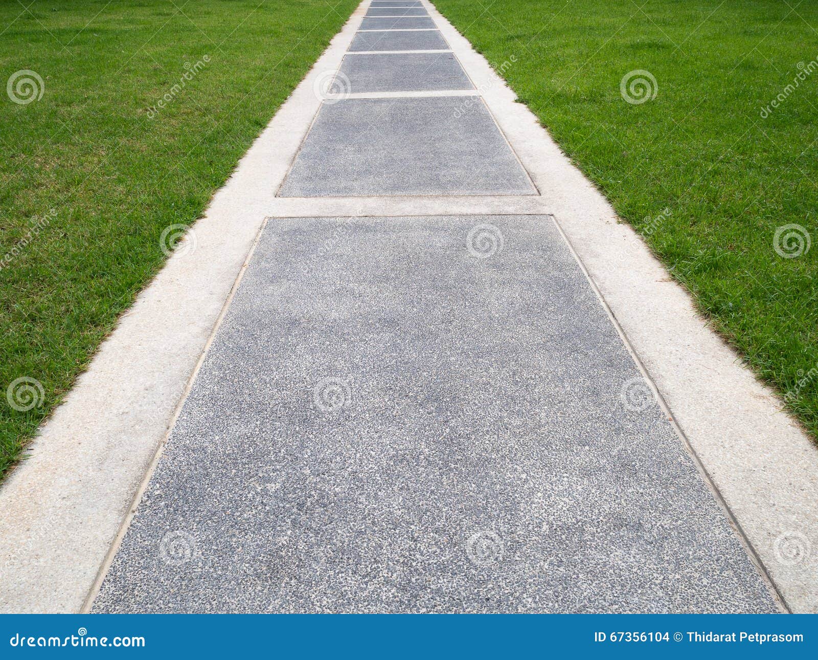 Bright Green Grass Field and Walkway for Background Wallpaper Stock ...