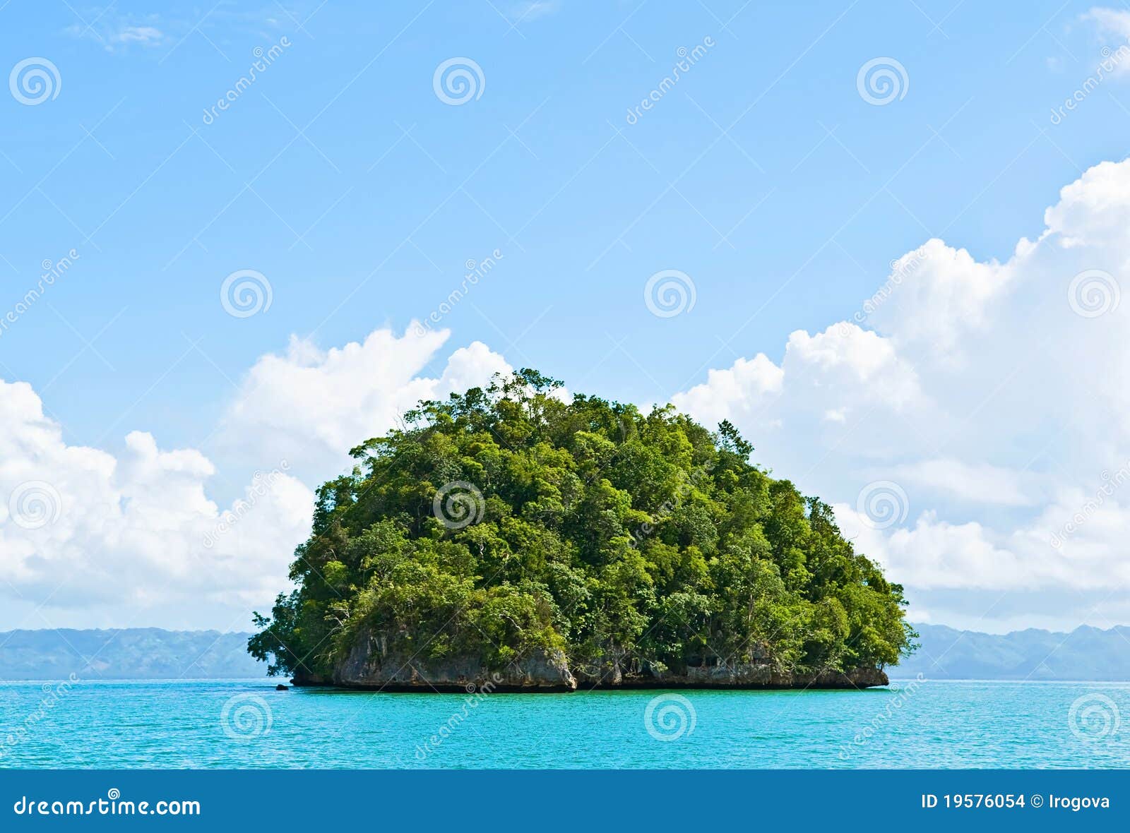Bright green island stock photo. Image of resort, cloud - 19576054