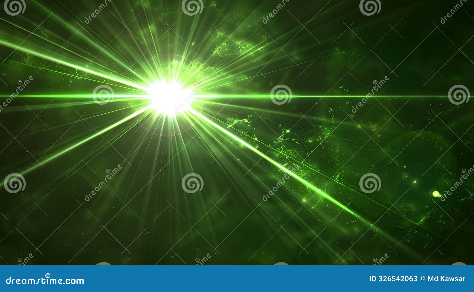 Green Laser Beam Light Rays Abstract Background Stock Illustration ...