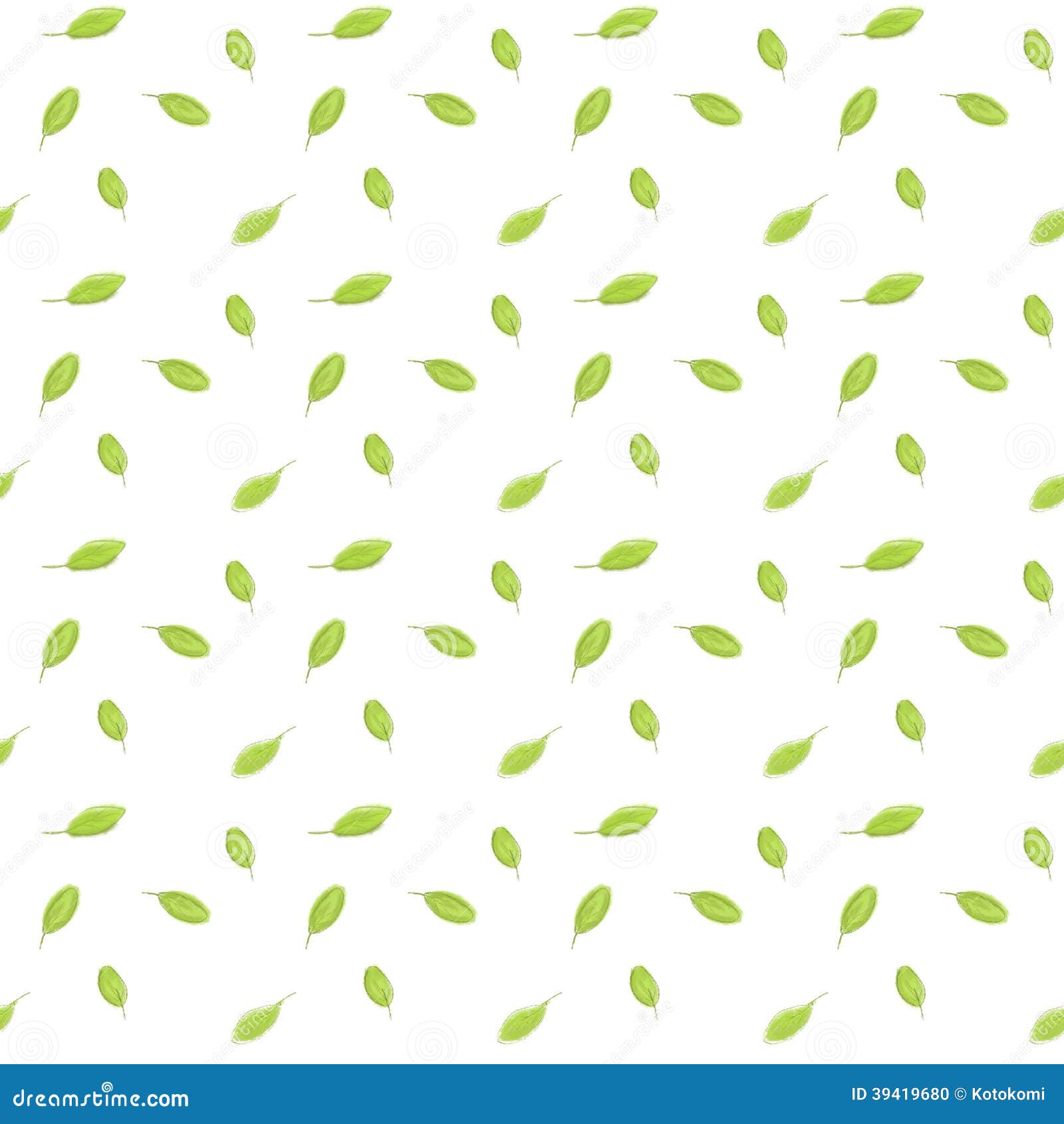 Bright Green Leaves are Falling Down. Seamless Raster Pattern. Stock ...