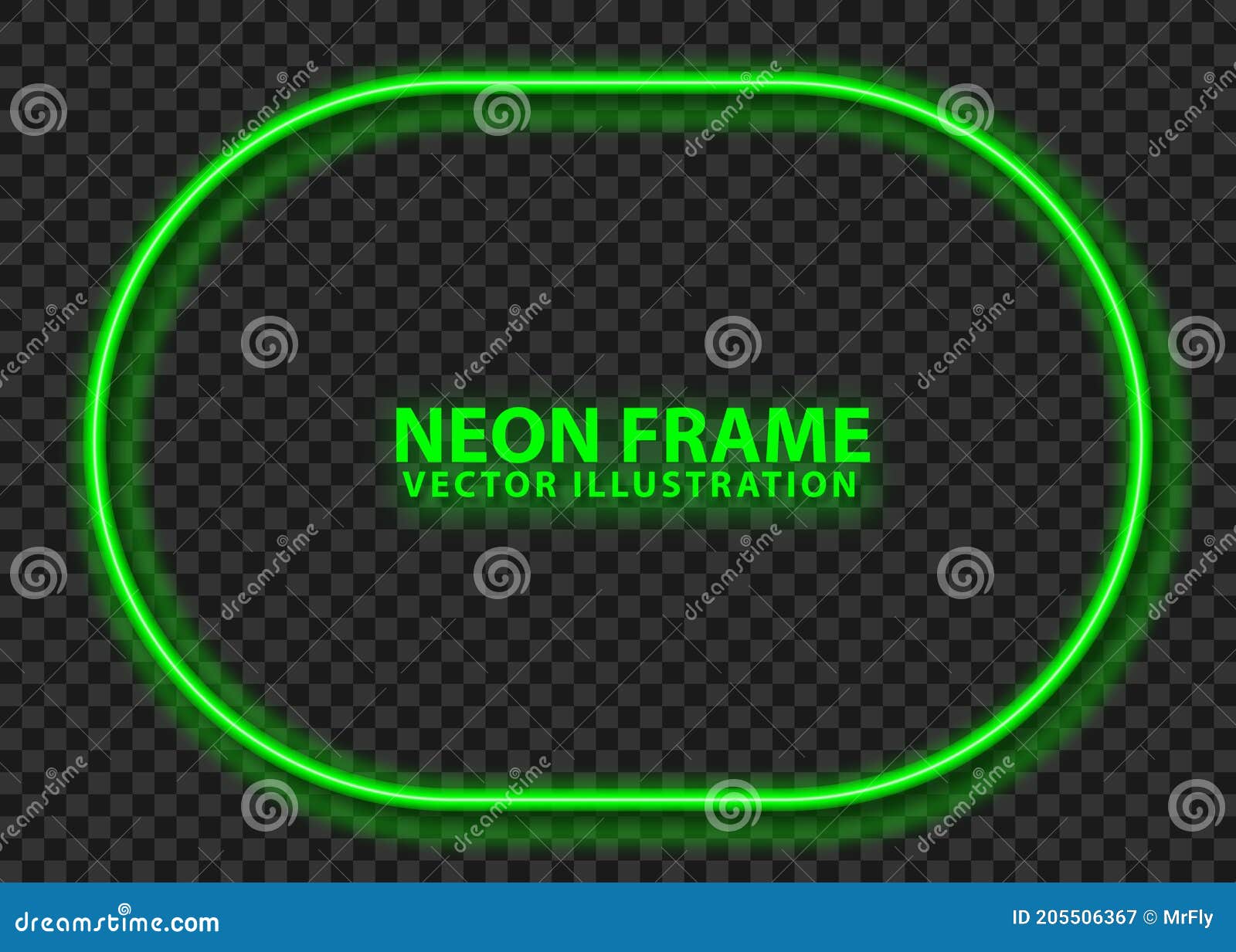 Bright Green Neon Gas Frame, Vector Illustration Stock Vector ...