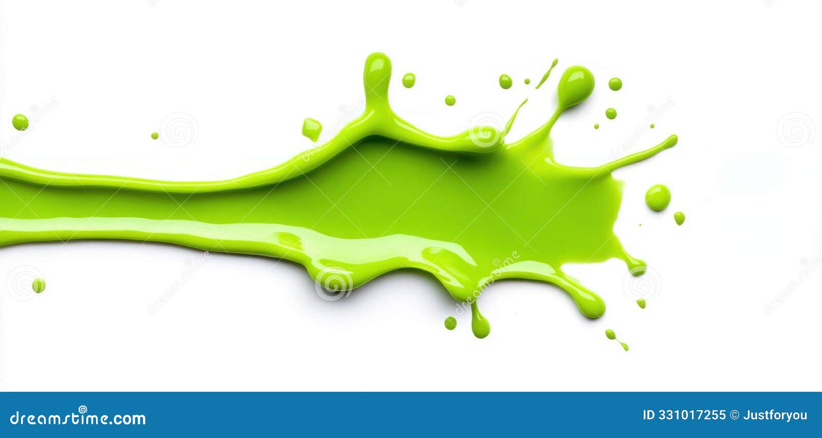 Bright Green Paint Splash Isolated on White Background Stock ...
