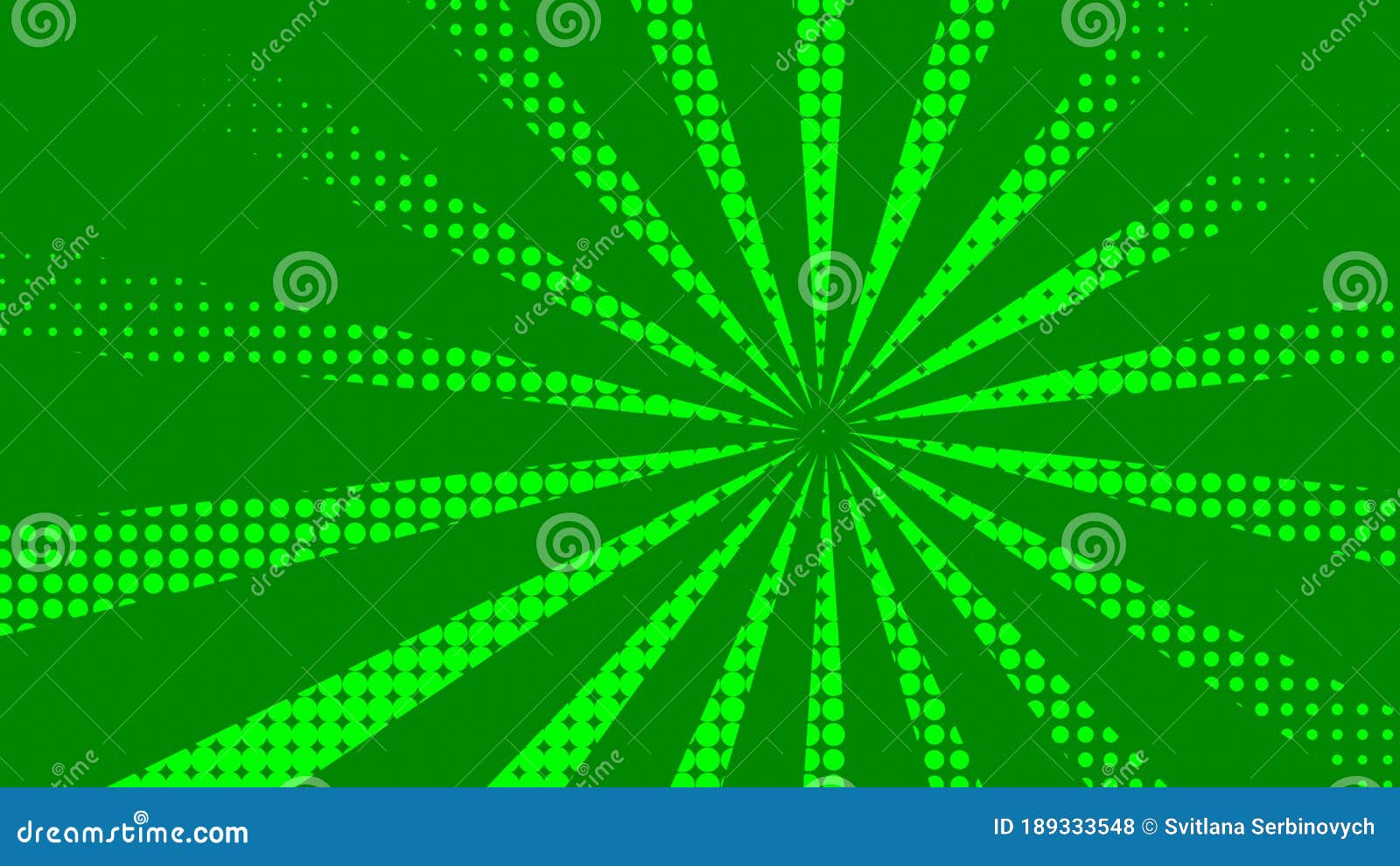 Bright Green Pop Art Retro Background with Halftone in Comic Style ...
