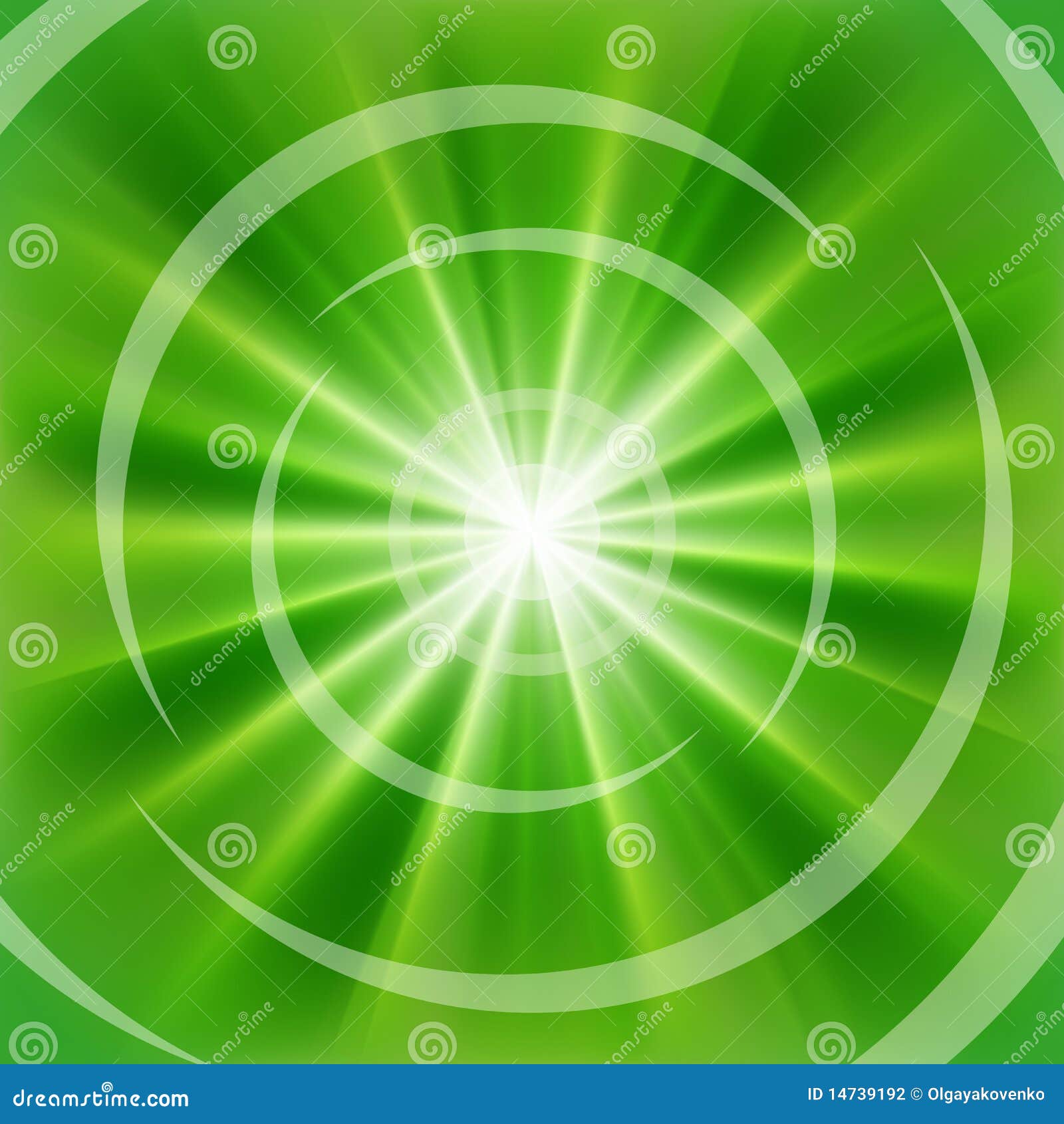 Bright Green rays stock vector. Illustration of glow - 14739192
