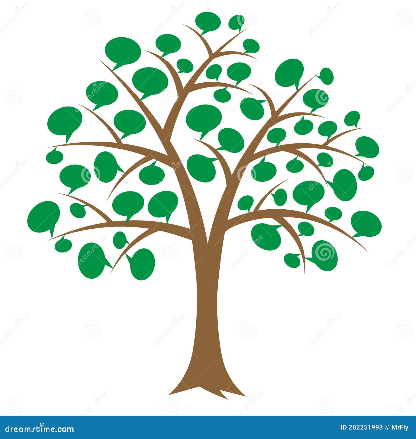 Communication Tree Cartoon Vector | CartoonDealer.com #35126725